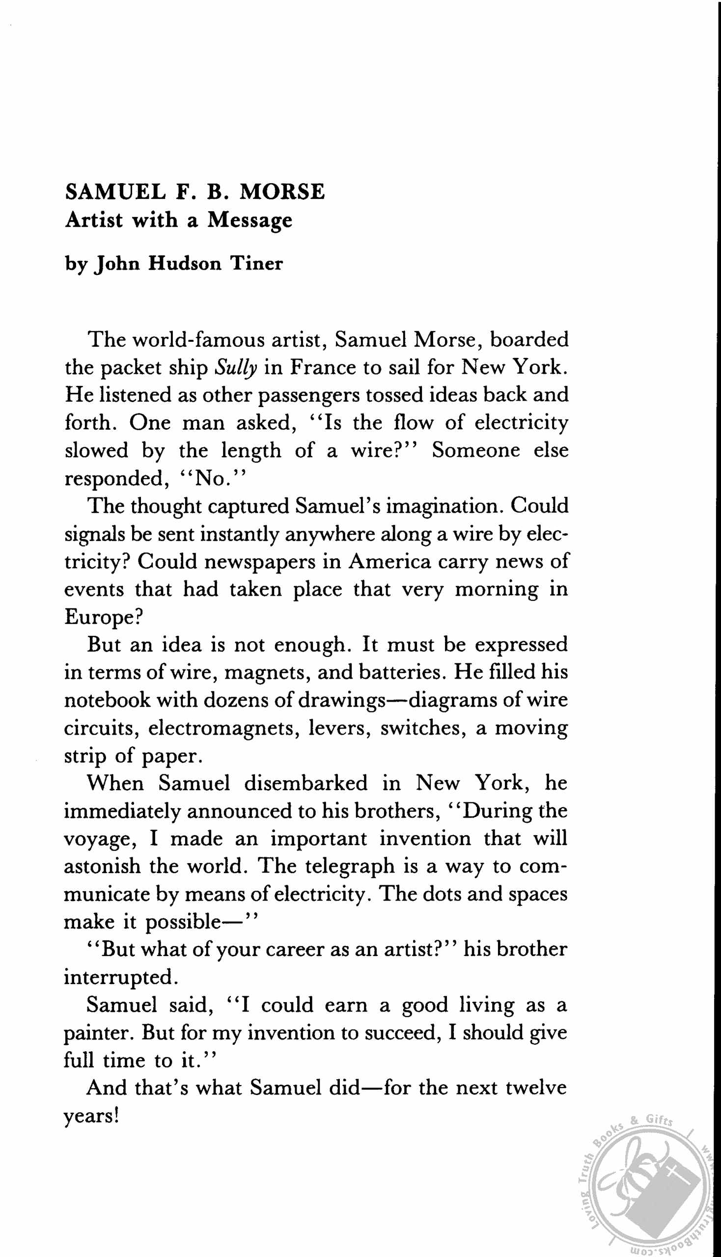 Samuel F.B. Morse: Artist With a Message (The Sowers) by John Hudson ...