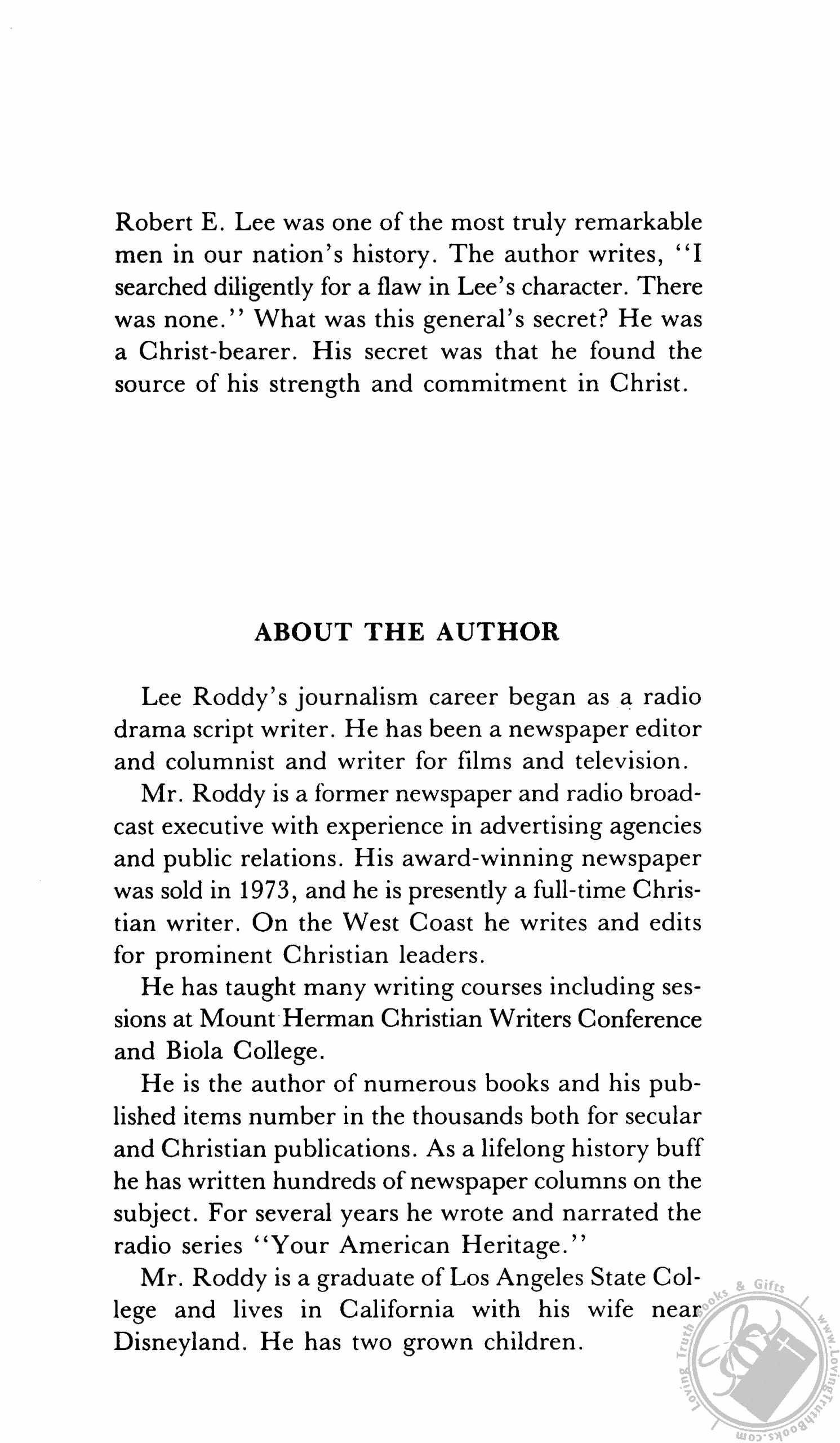 Gallant Christian Soldier Robert E Lee (The Sowers) by Lee Roddy (Book / Paperback) (Loving ...