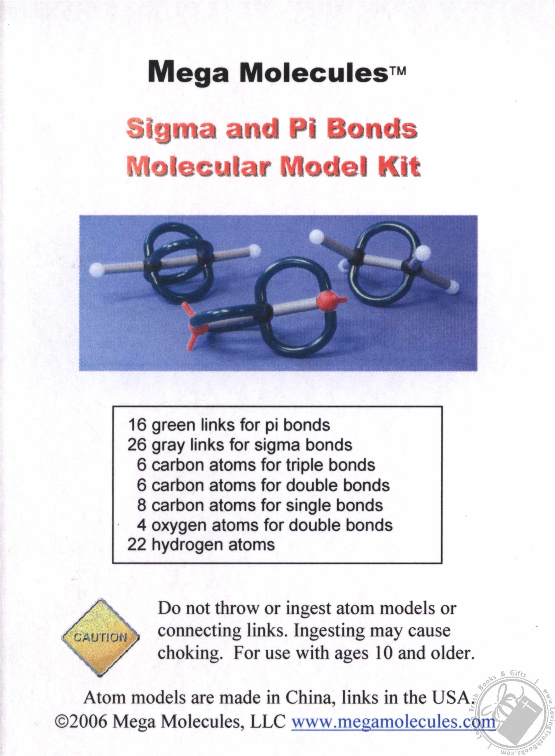 Sigma and Pi Bonds Molecular Model Kit (88 Pcs) Mega Molecules by Mega Molecules LLC (Model ...