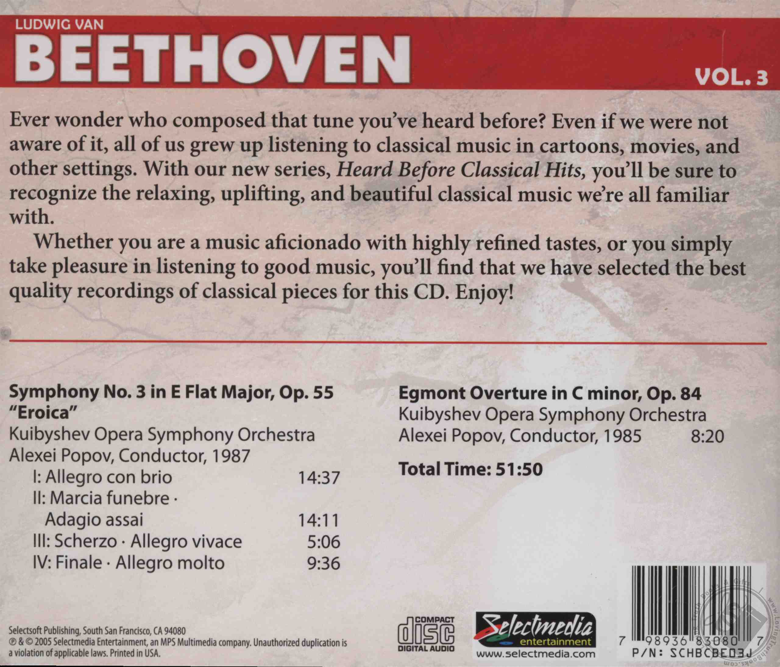 Heard Before Classical Hits: Beethoven Volume 3 (Symphony No. 3 Eroica, Egmont Overture) by ...