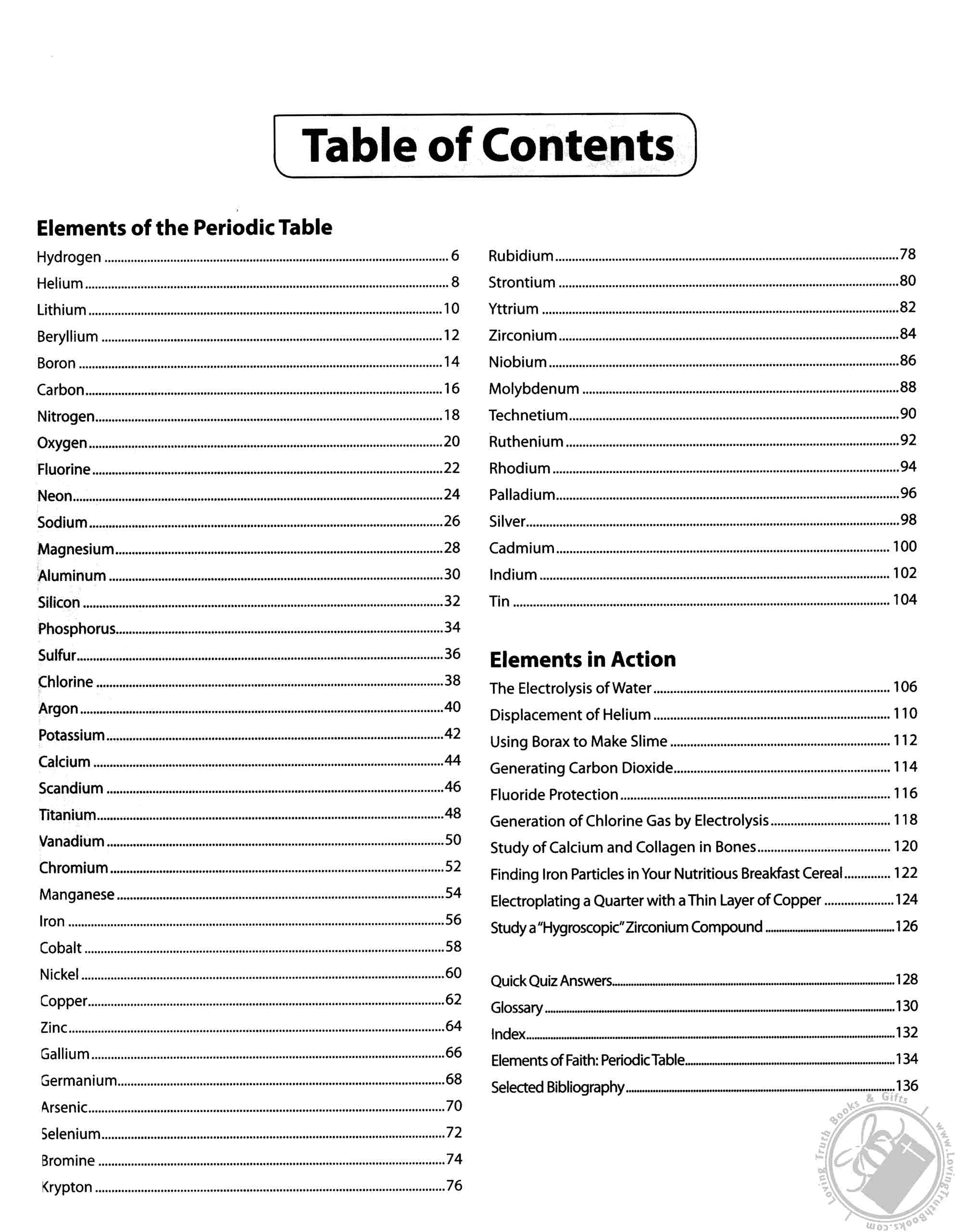 Elements of Faith: Faith Facts and Learning Lessons from the Periodic ...