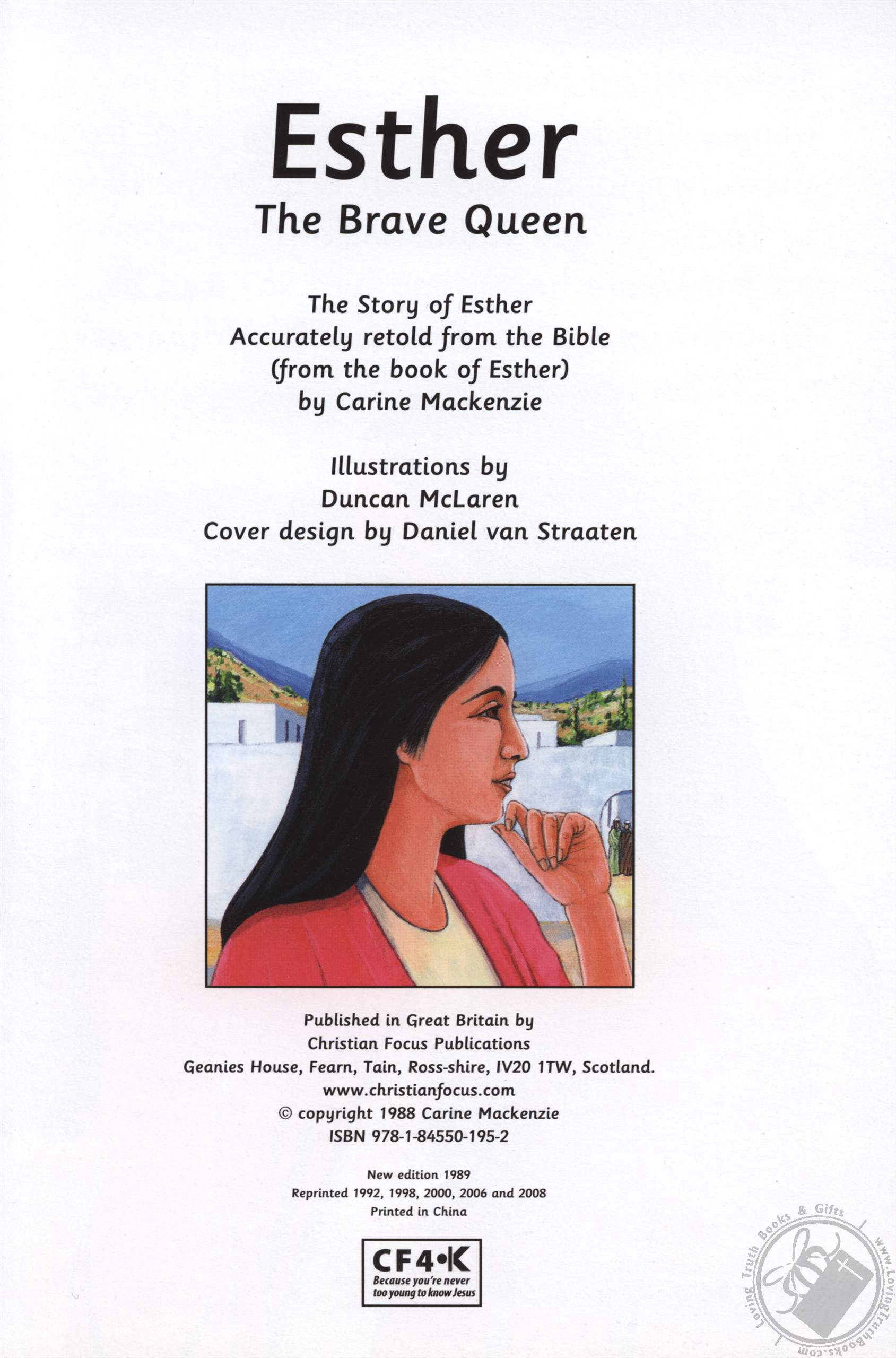 Esther the Brave Queen (A Bibletime Book) by Carine MacKenzie (Book ...
