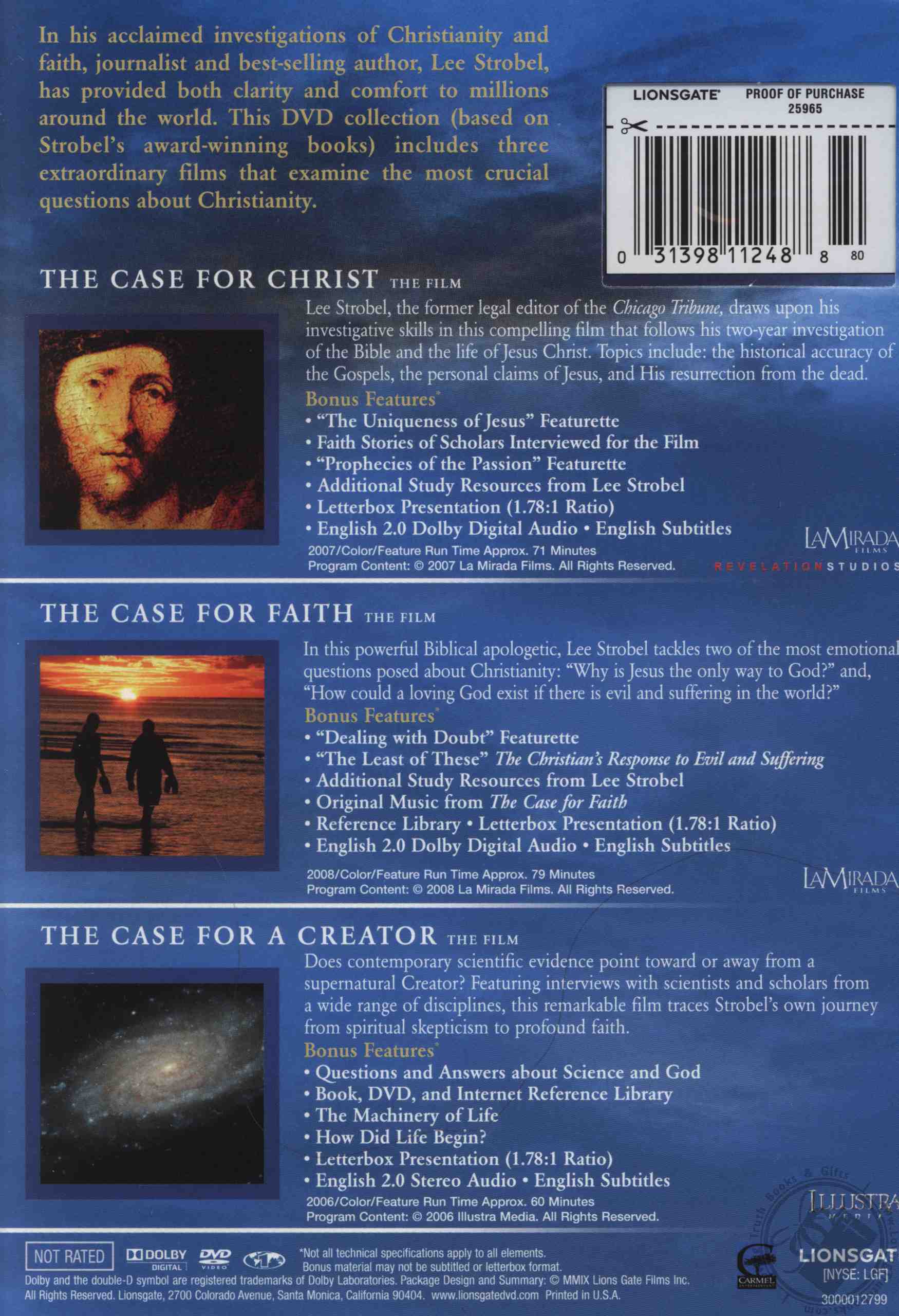 Lee Strobel 3-Disc Collection (Case for Christ, Case for Faith and Case ...