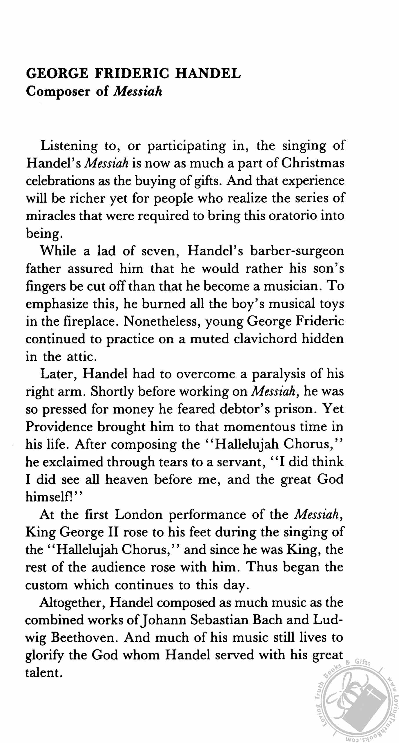 George Frideric Handel, Composer of Messiah (The Sowers) by Charles ...