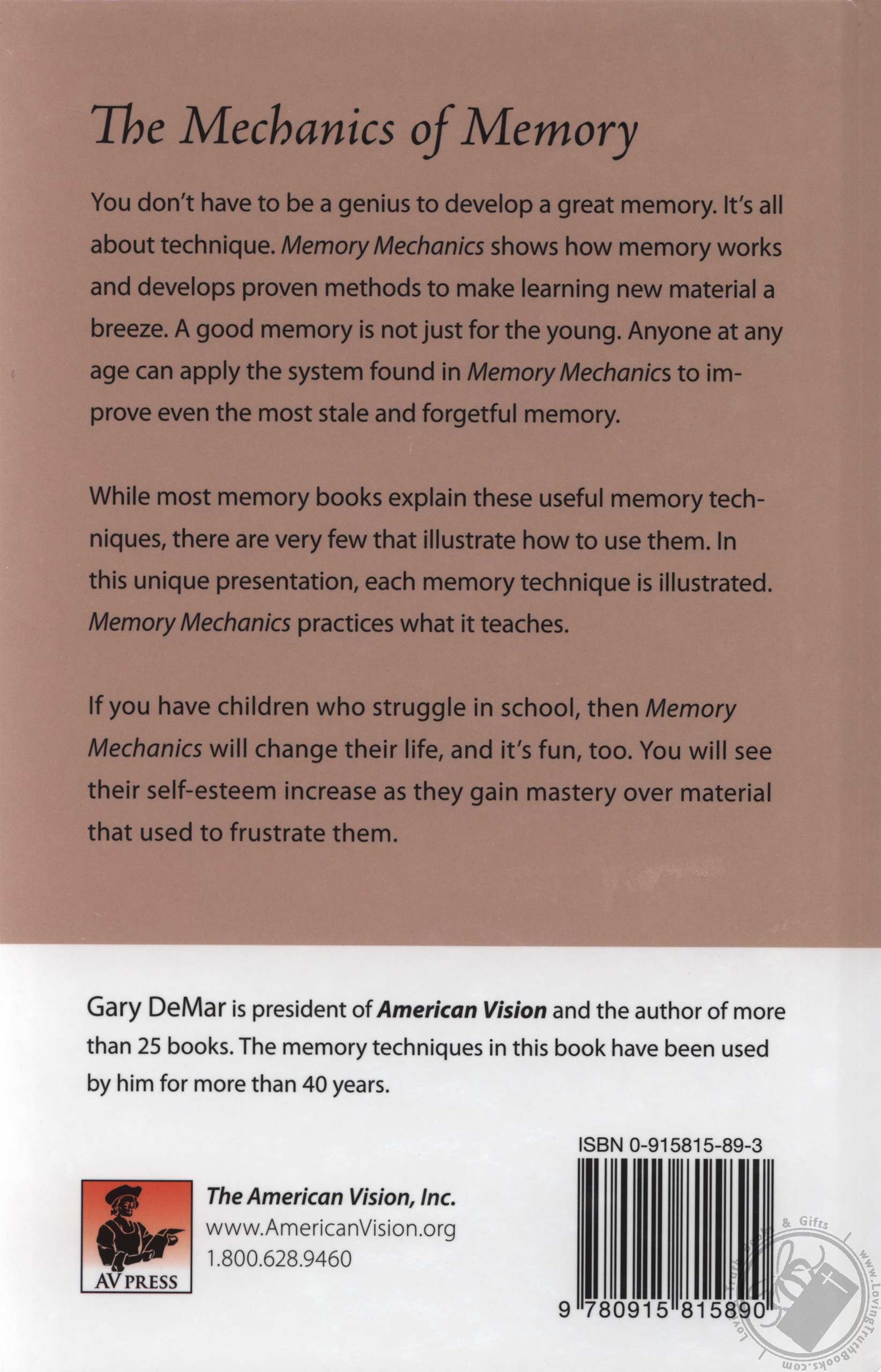 Memory Mechanics: How to Memorize Anything by Gary DeMar (Book ...