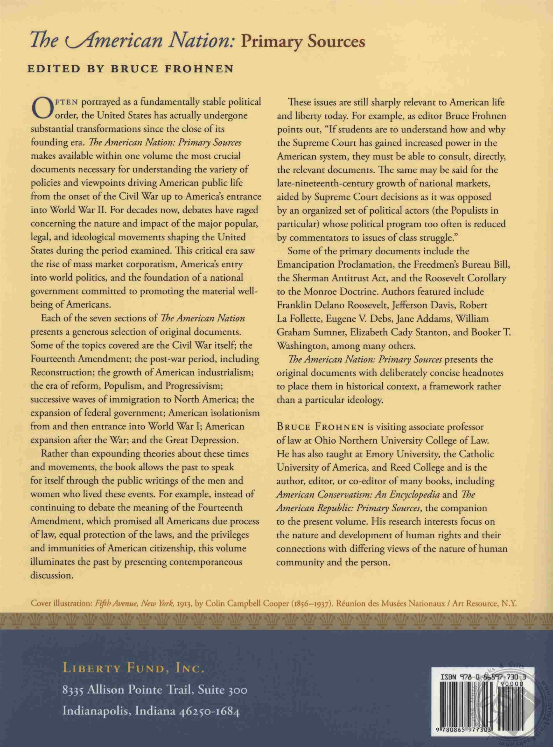 The American Nation: Primary Sources by Bruce P. Frohnen (Book ...