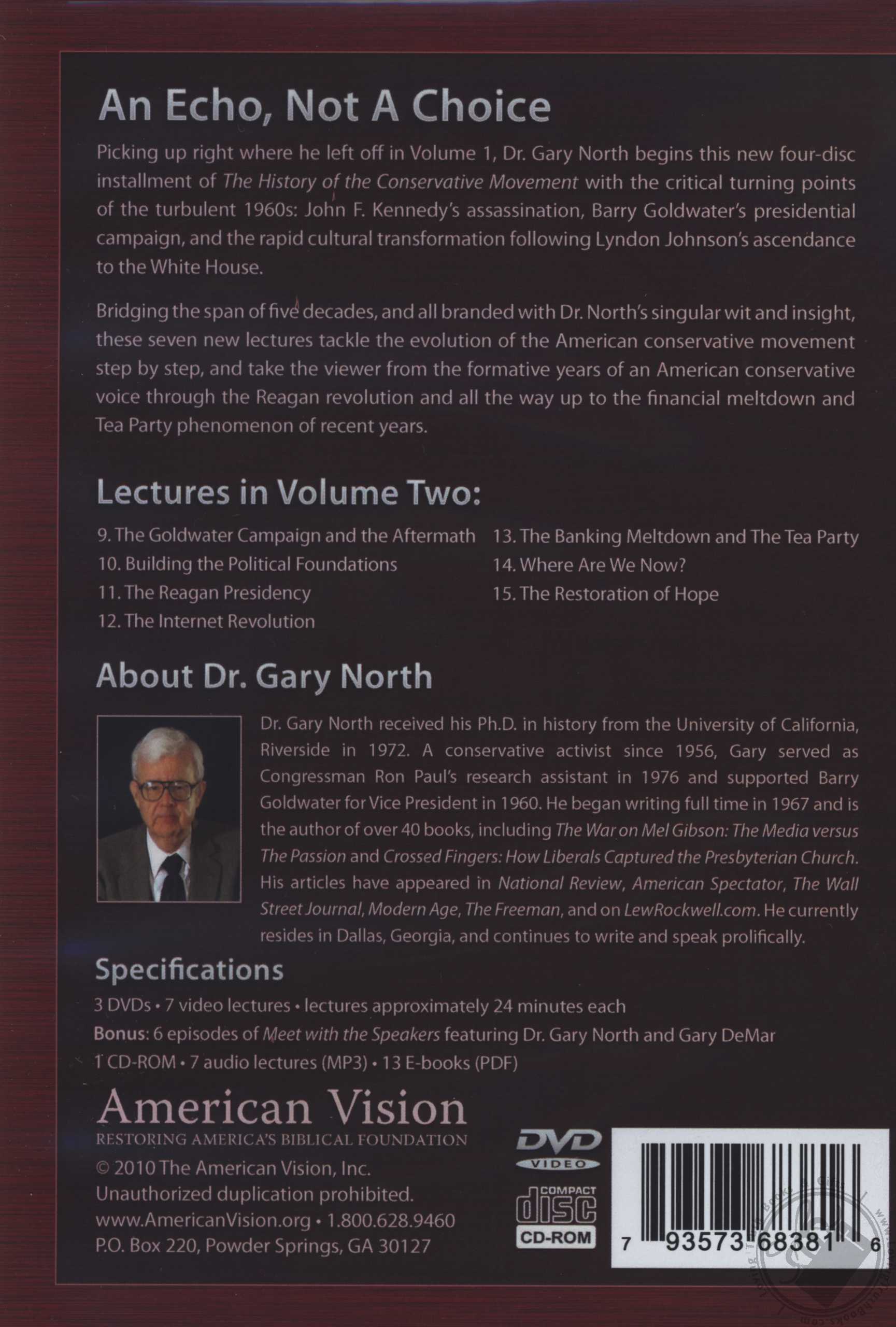 History of the Conservative Movement with Dr. Gary North (Volume 2) by ...
