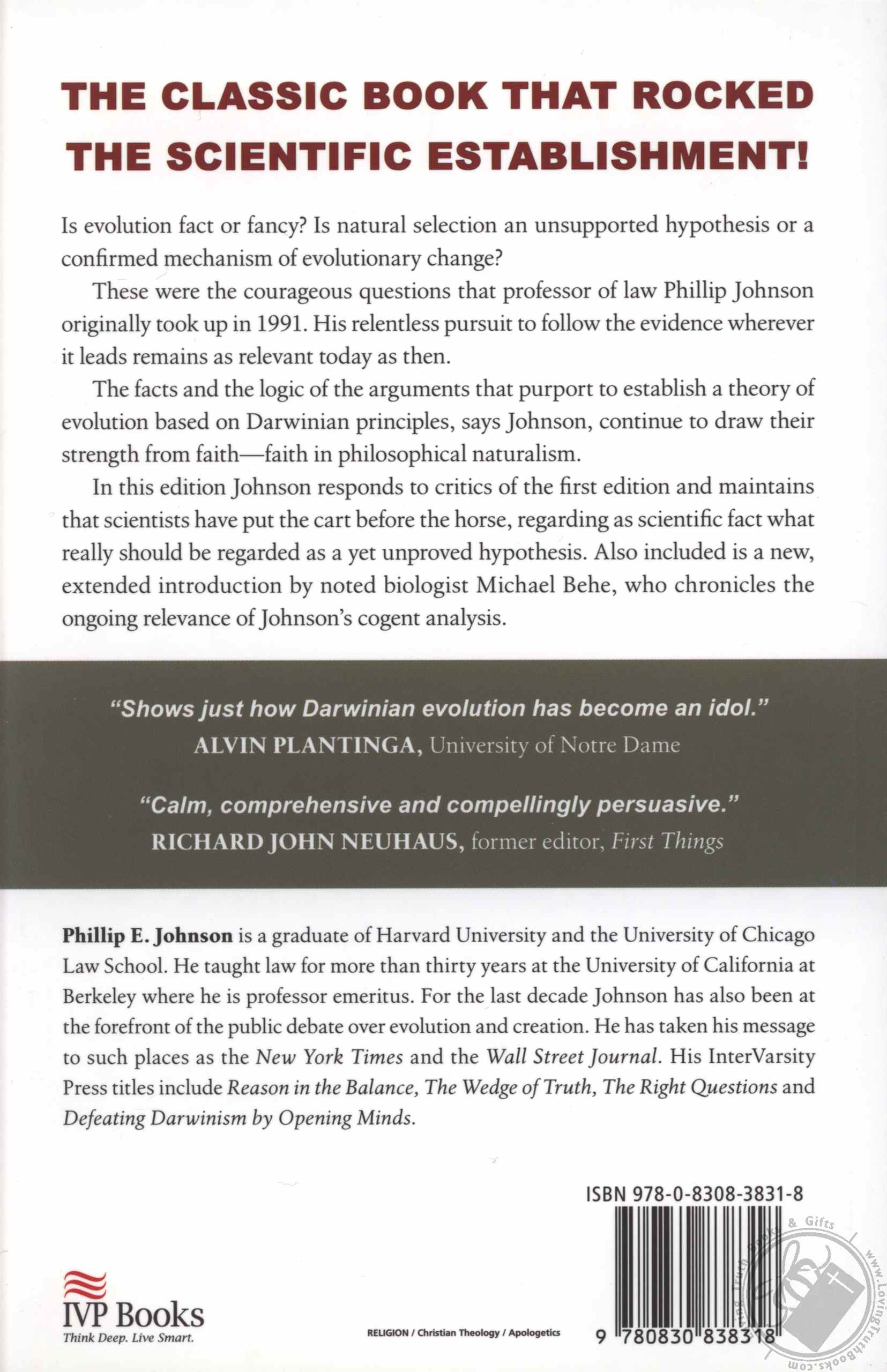 Darwin on Trial: 20th Anniversary Edition by Phillip E. Johnson (Book ...