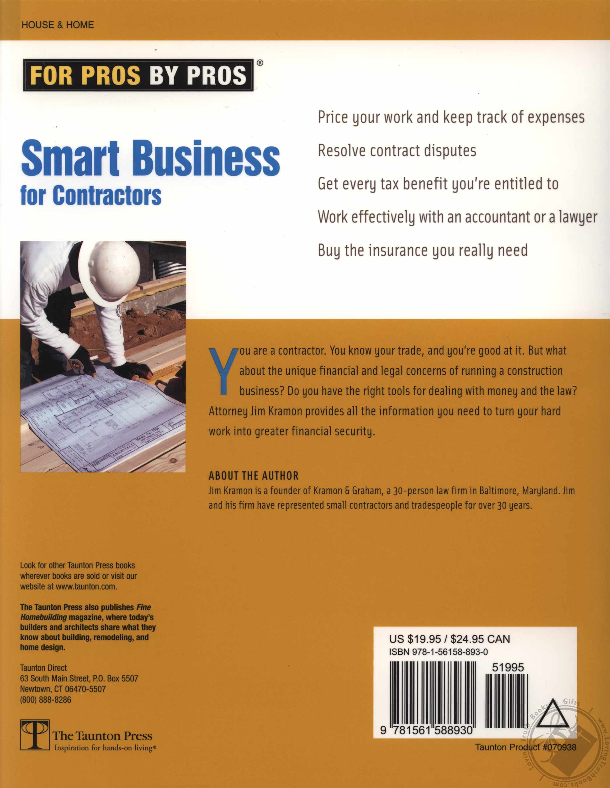 Smart Business for Contractors: A Guide to Money and the Law (For Pros ...