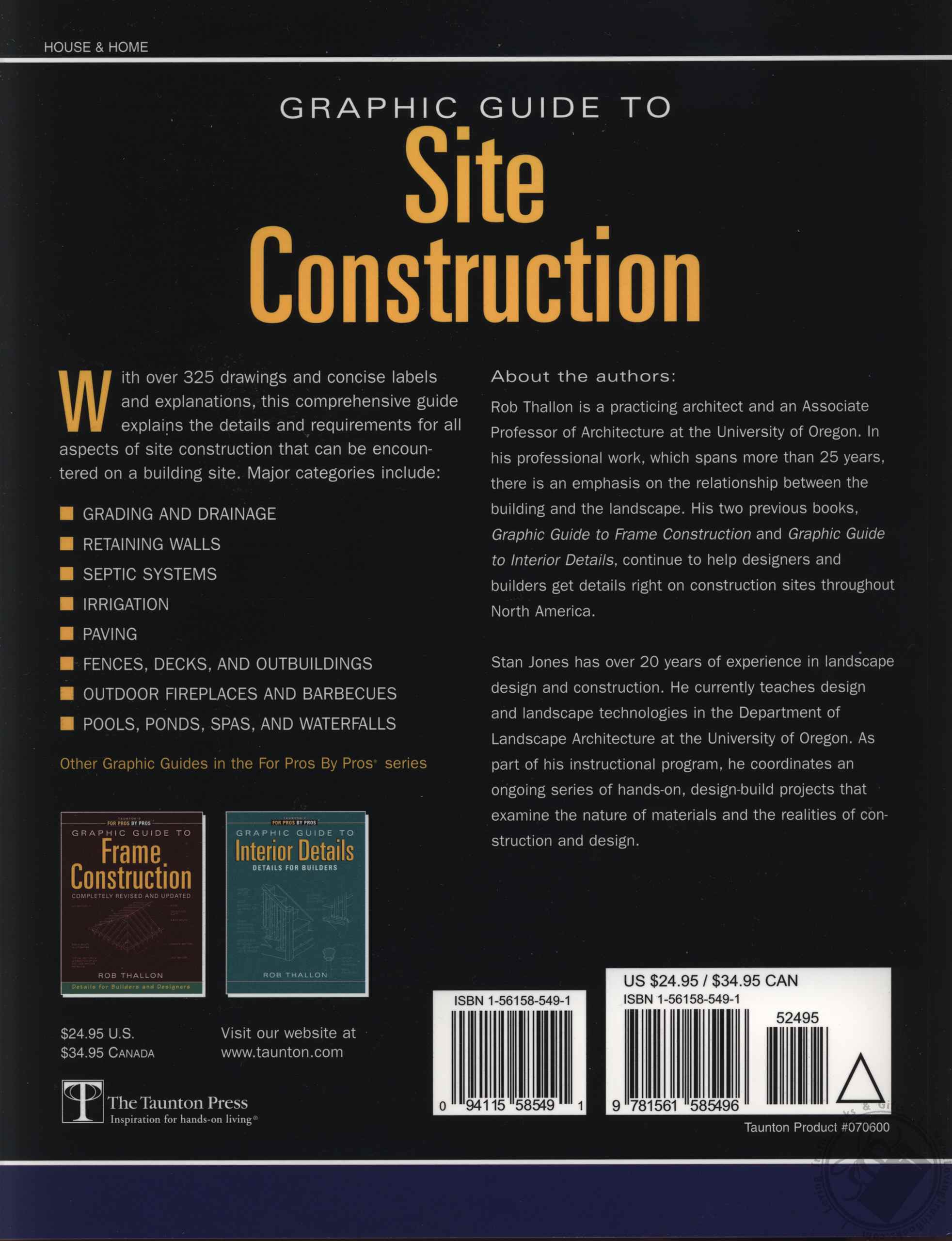 Graphic Guide to Site Construction: Over 325 Details for Builders and ...