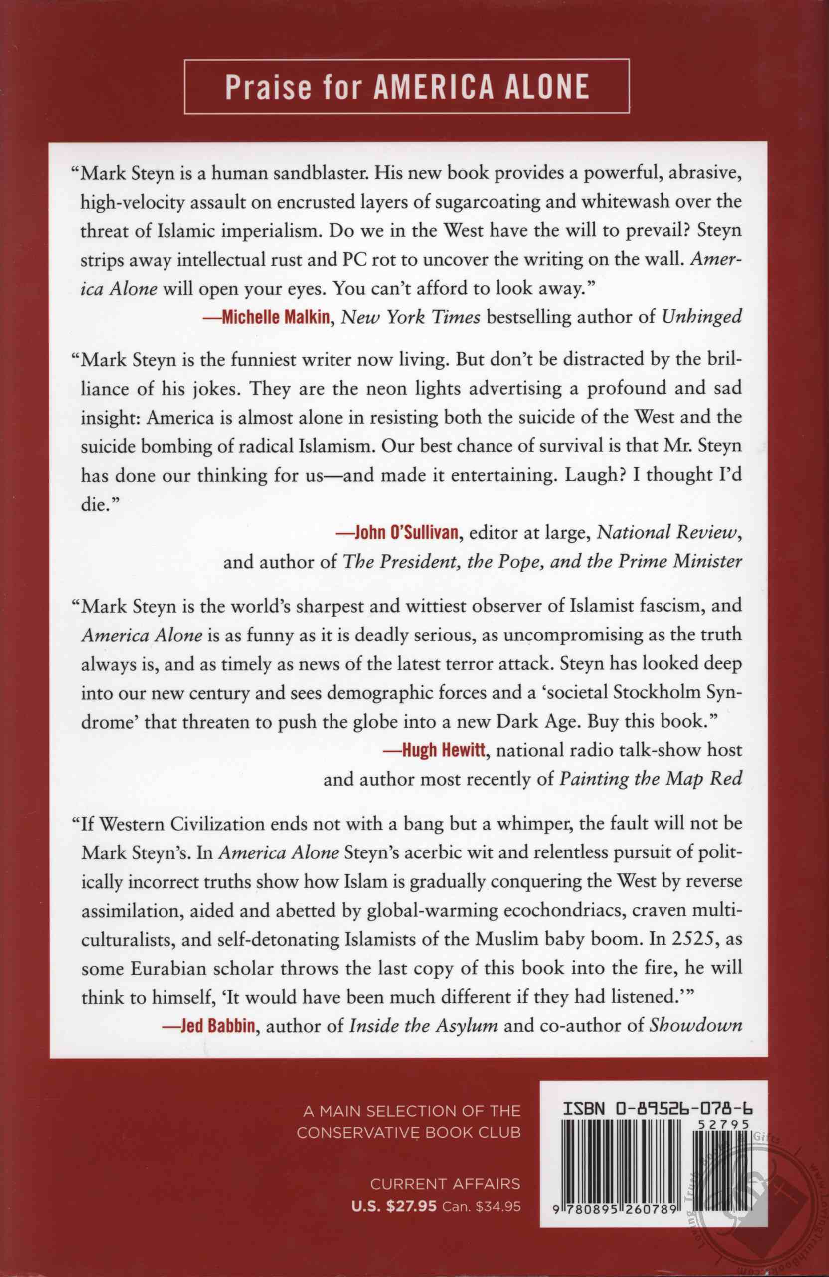 America Alone: The End of the World as We Know It by Mark Steyn (Book ...