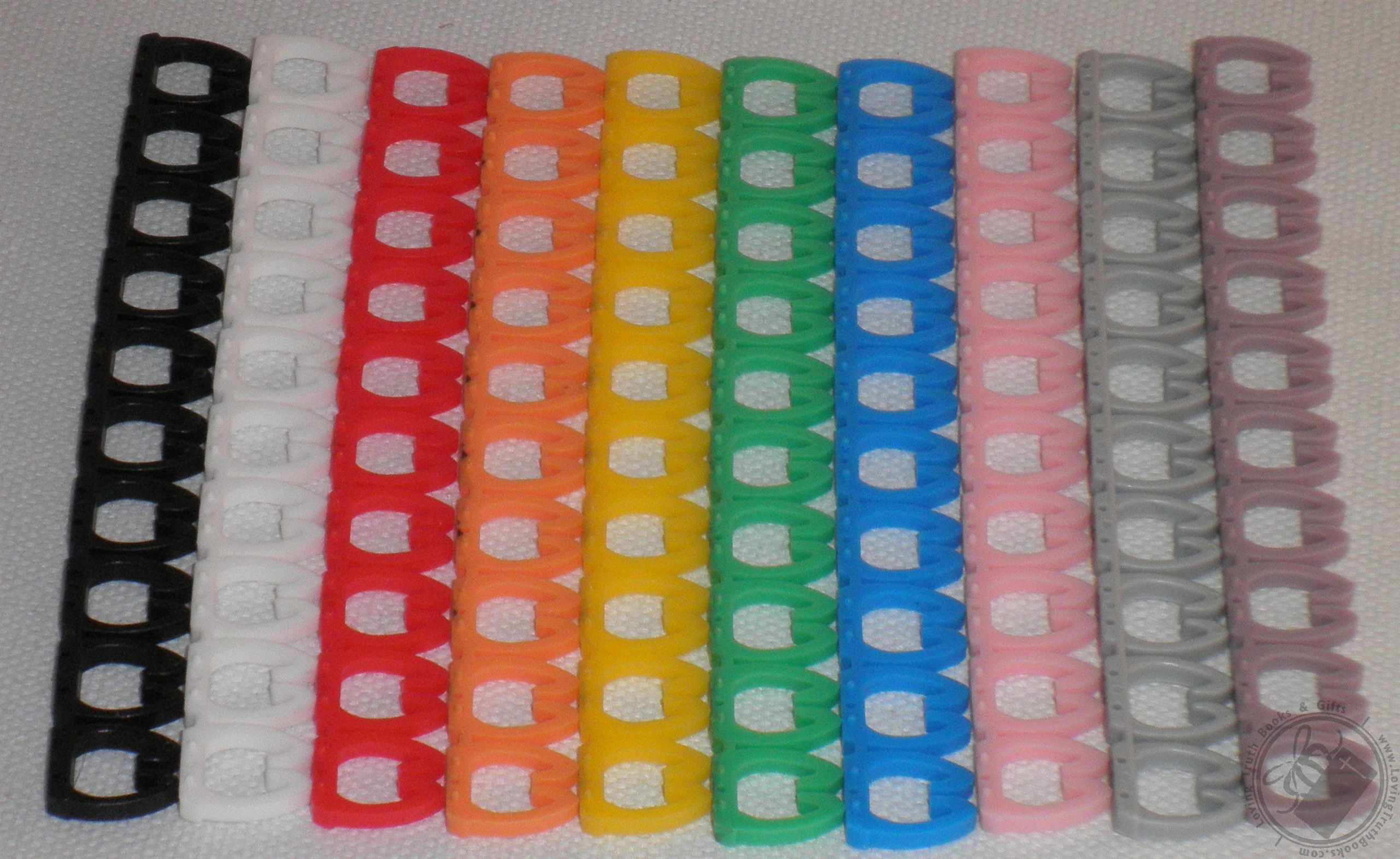 100 Piece, Color-Coded Numeric-Coded (from 0 to 9) Cable Code ...