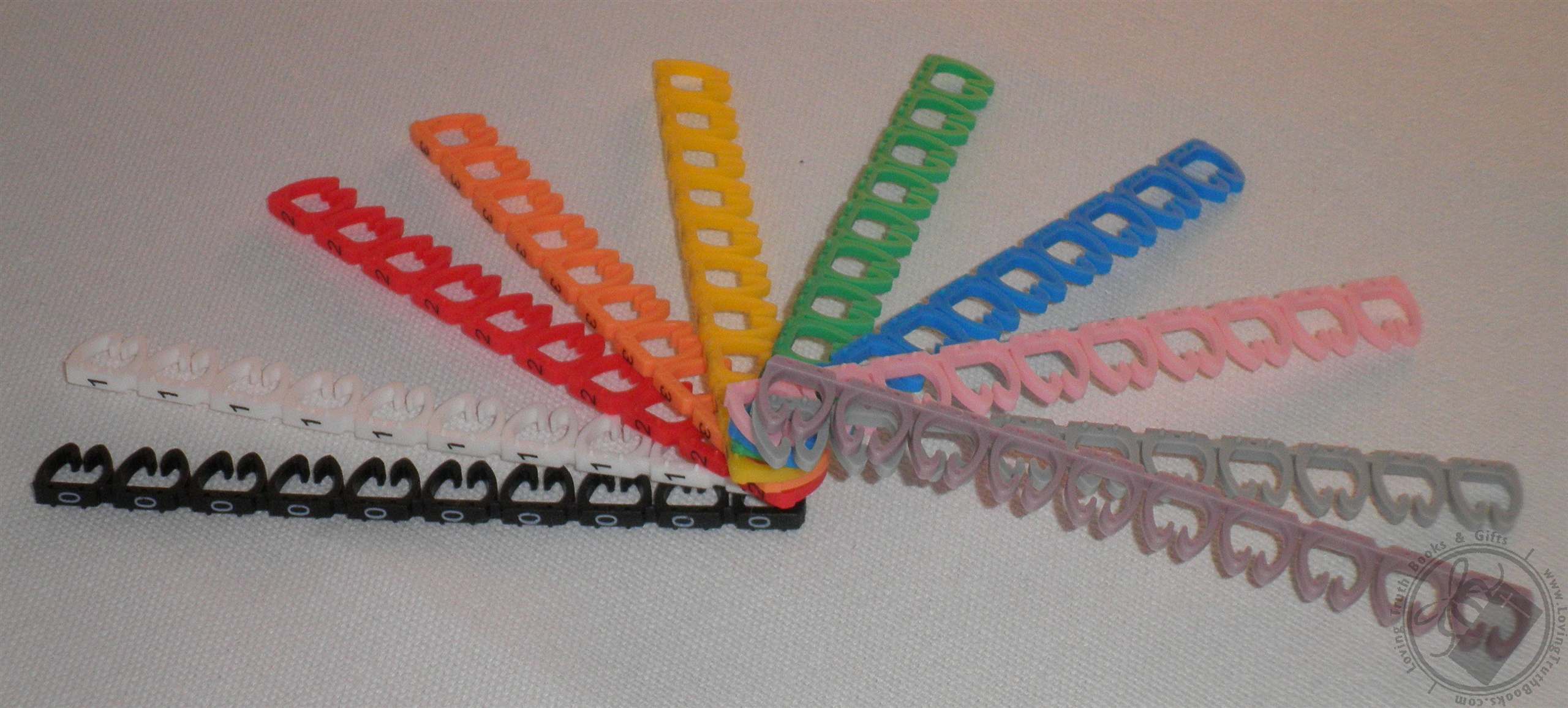 100 Piece, Color-Coded Numeric-Coded (from 0 to 9) Cable Code ...