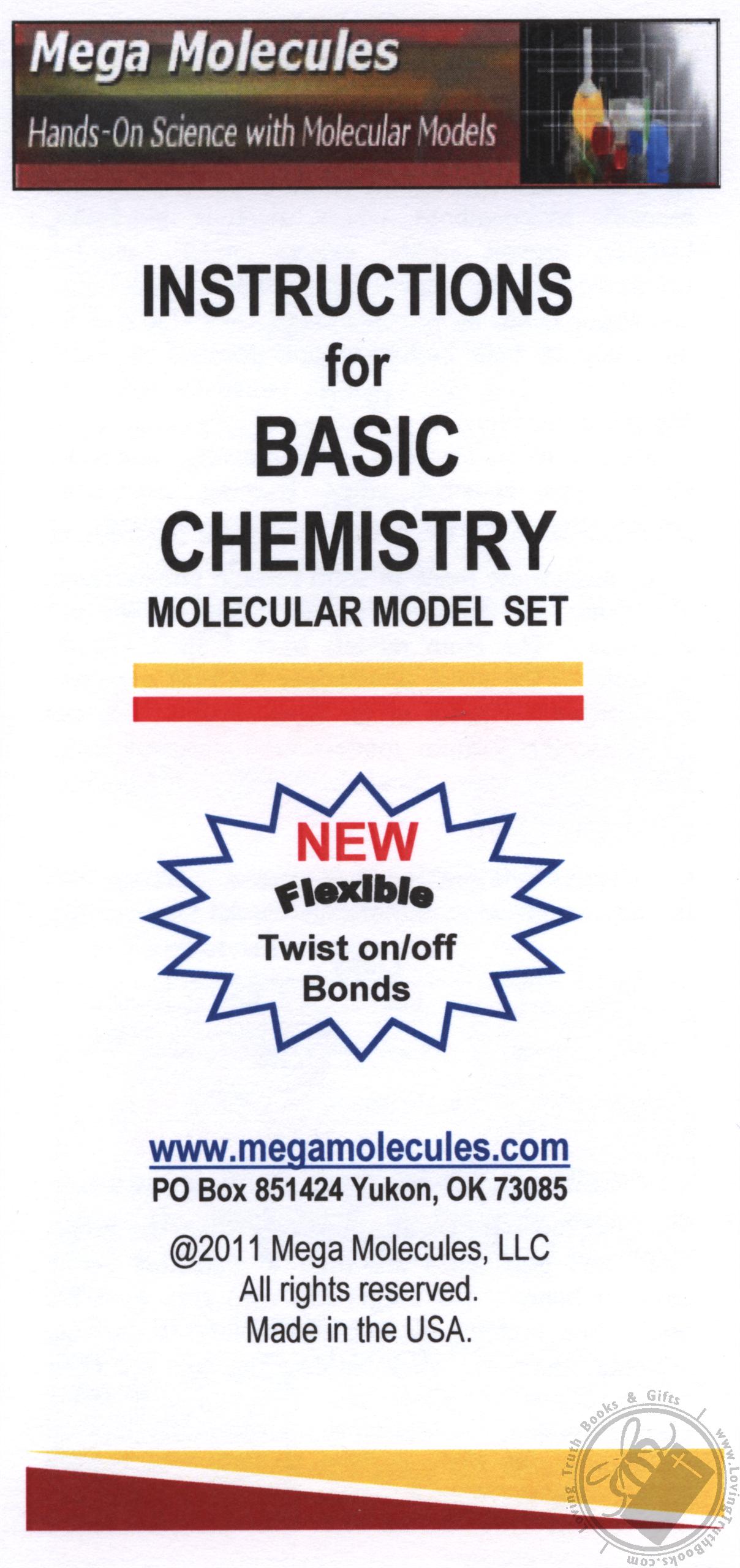 Basic Chemistry Molecular Model Kit (110 Pieces) by Mega Molecules LLC ...
