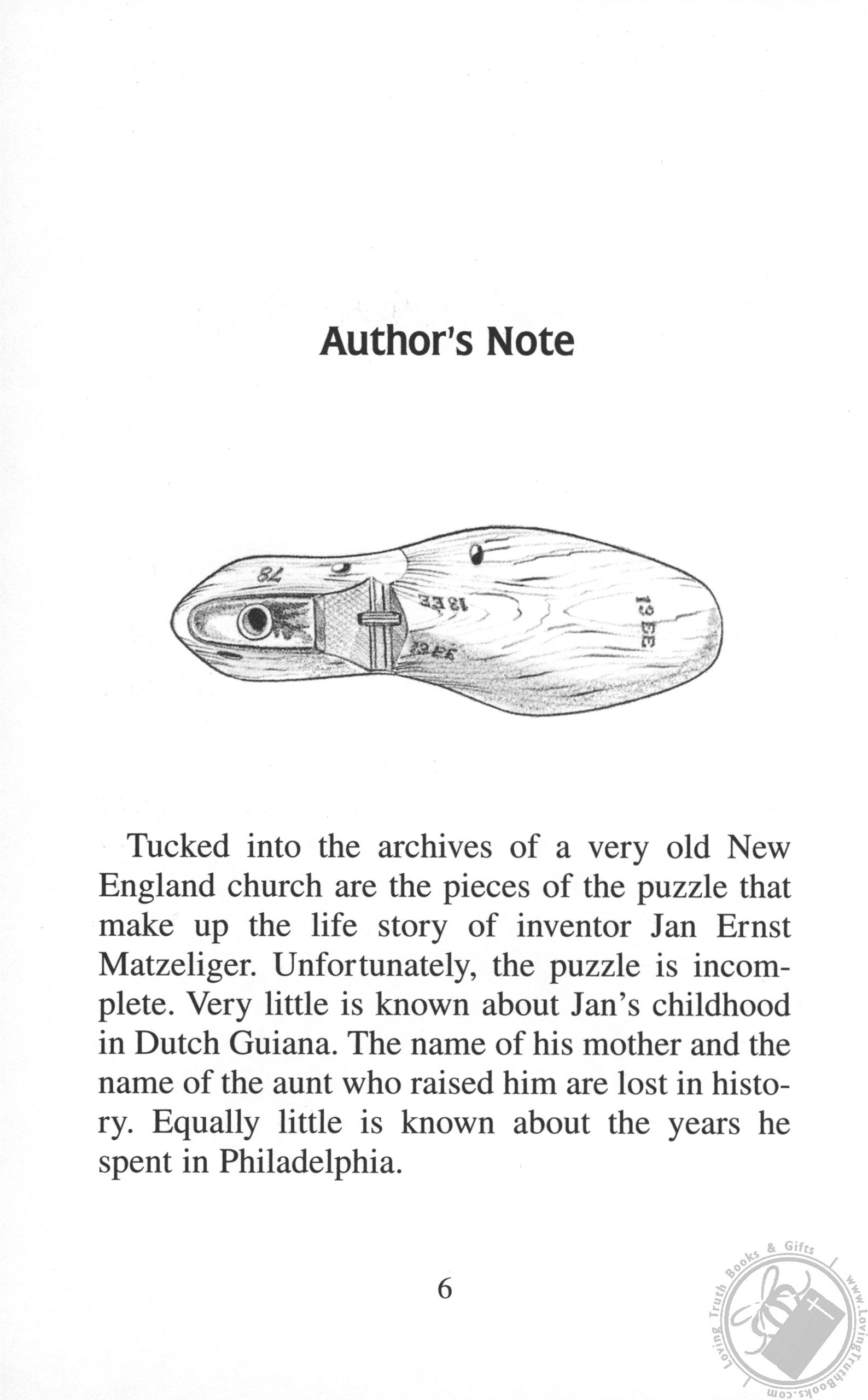 Shoes for Everyone: A Story About Jan Matzeliger by Barbara Mitchell ...