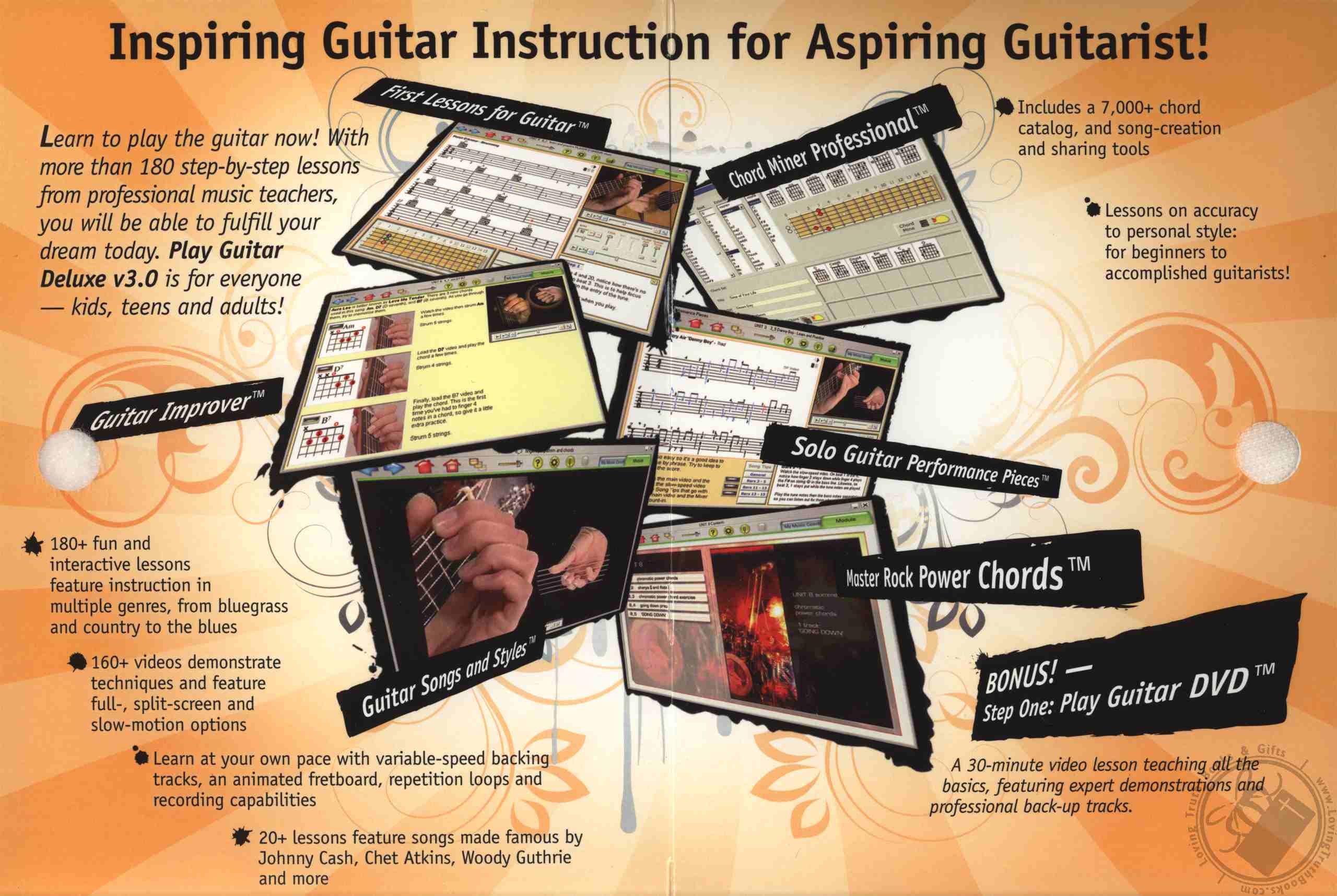 Topics Learning Play Guitar Deluxe v3.0 (WIN/ MAC CD-ROM Software) by ...