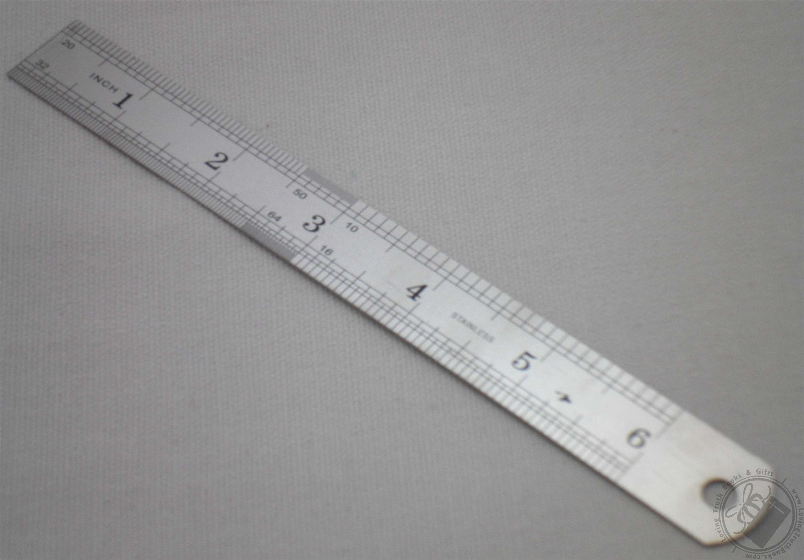 Mini 15 cm / 6 inch Stainless Steel Ruler with Hang Hole by Loving ...