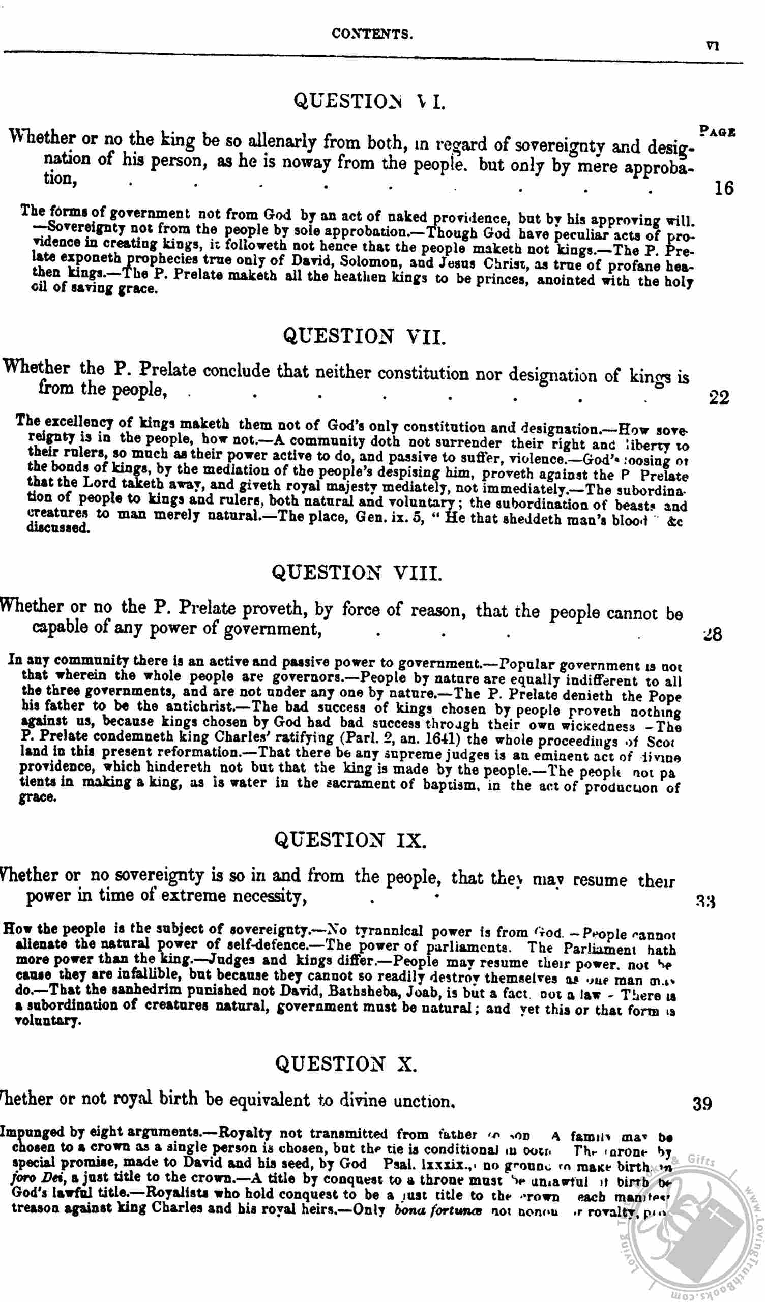 Lex, Rex or The Law and the Prince by Rev. Samuel Rutherford (First ...