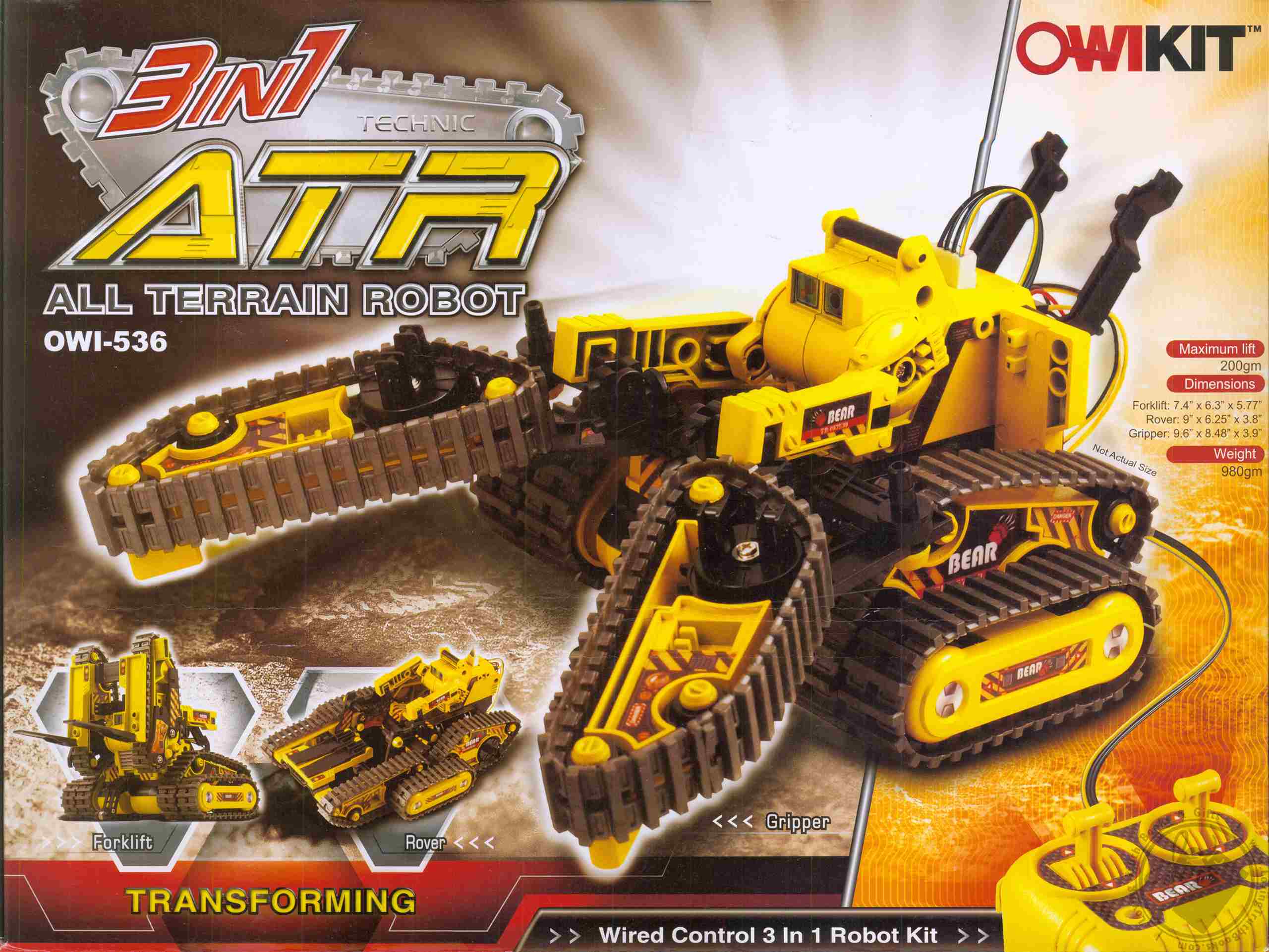 3-in-1 All Terrain Robot (Electronic Experiment Kit) Ages 13 and Up ...