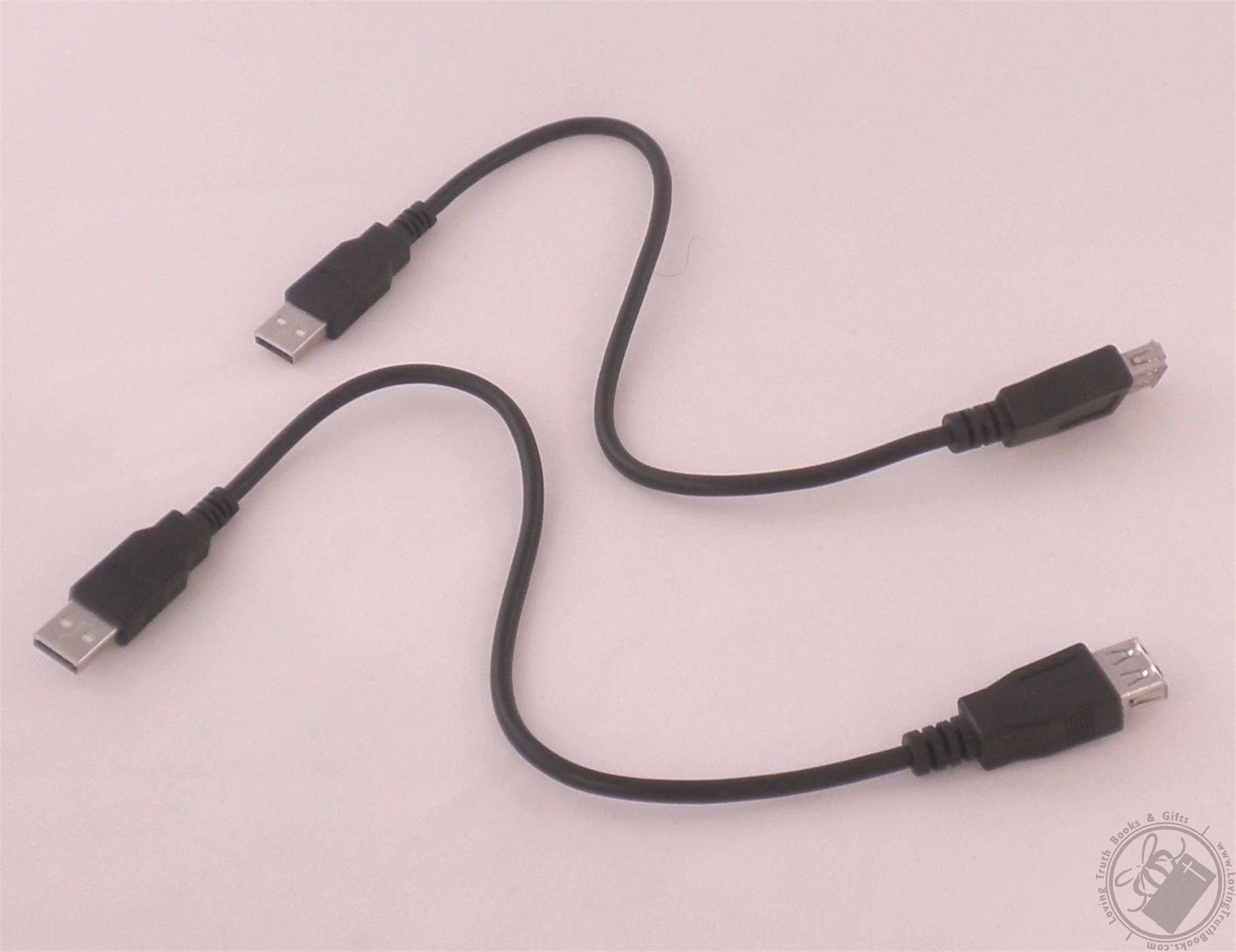 1" / Feet, Type A USB 2.0 Male to Female Extension Cable / Pigtail, Set ...