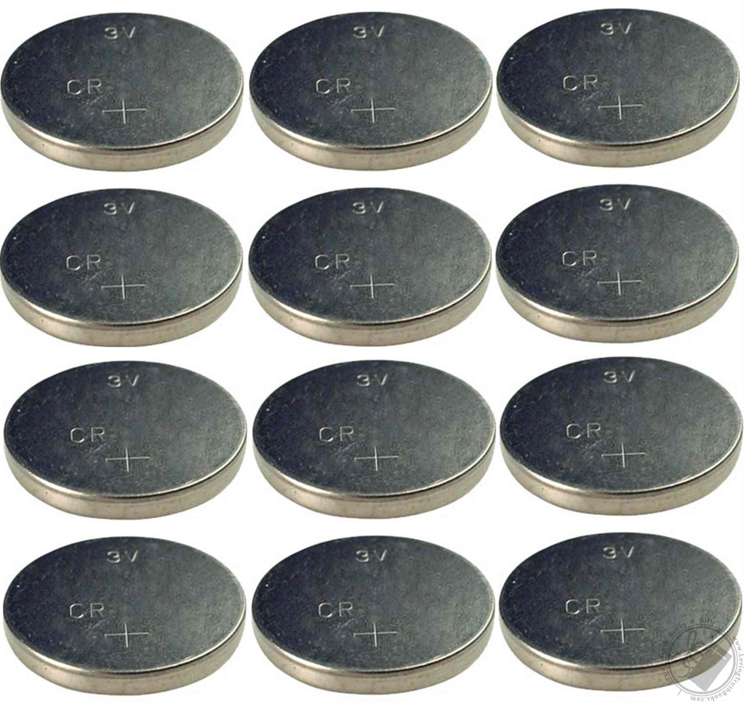 3V Button Cell Lithium Batteries CR2032 (Pack of 12) by Loving Truth ...