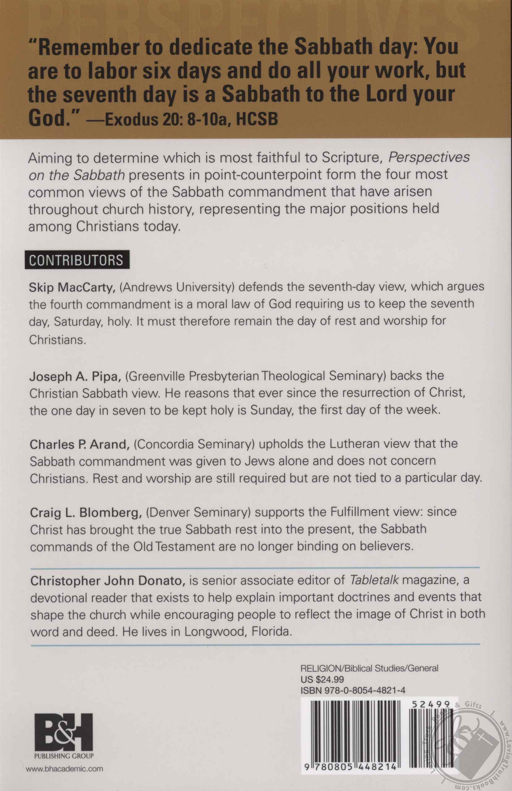 Perspectives on the Sabbath: Four Views (4 Views on the Sabbath) by ...