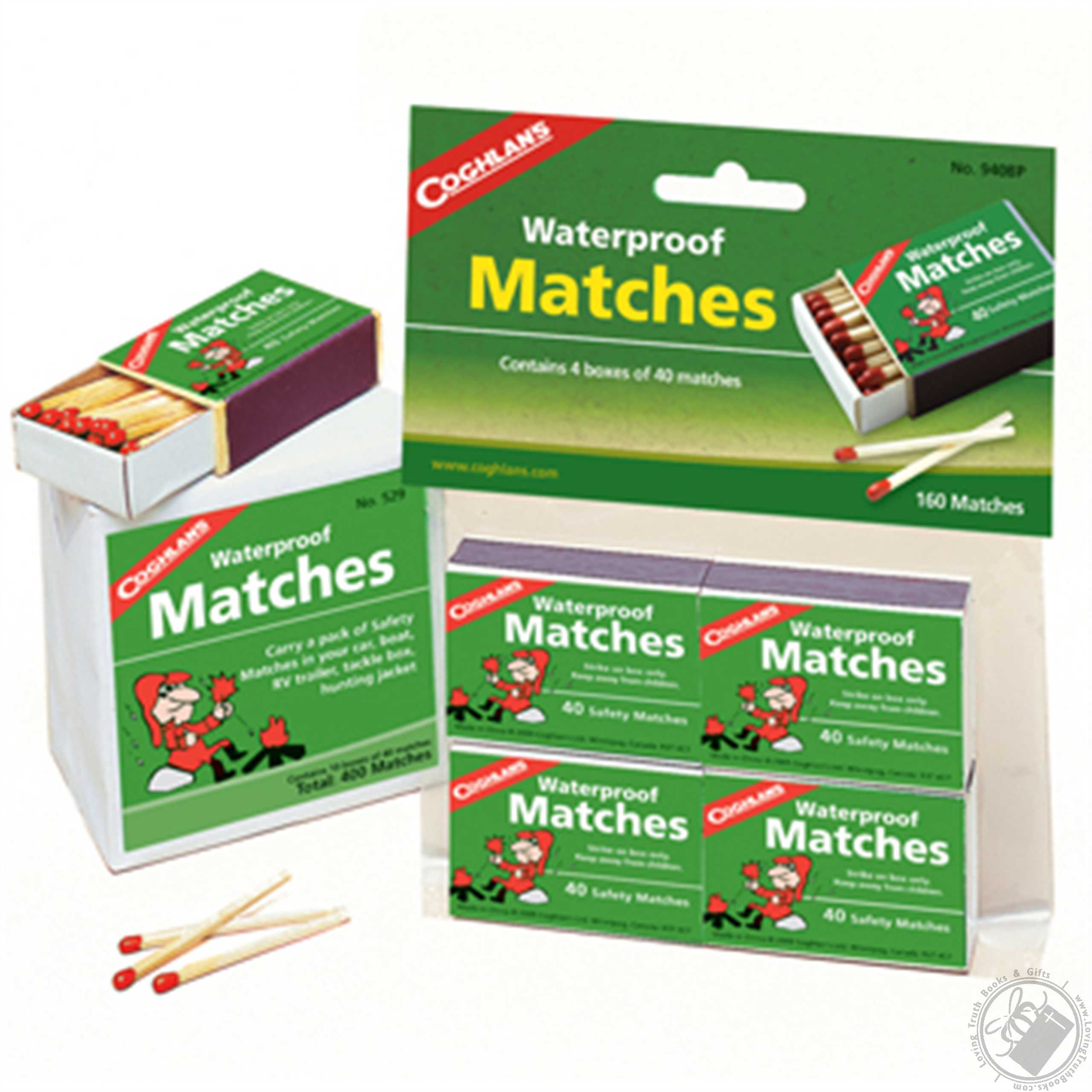 Coghlan's Waterproof Matches (Pack of 10 Boxes - 400 Matches) by ...