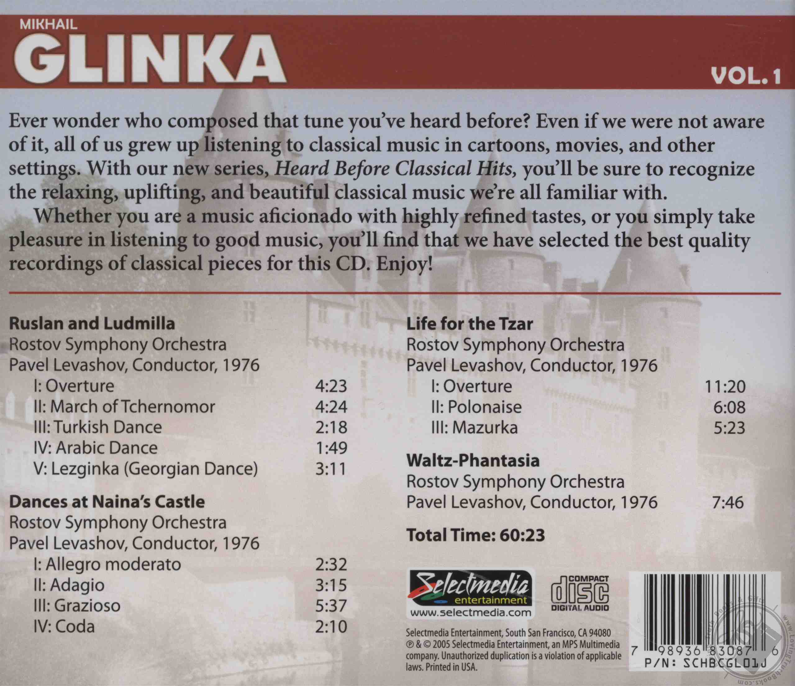 Heard Before Classical Hits: Glinka Volume 1 (Russian and Ludmila ...
