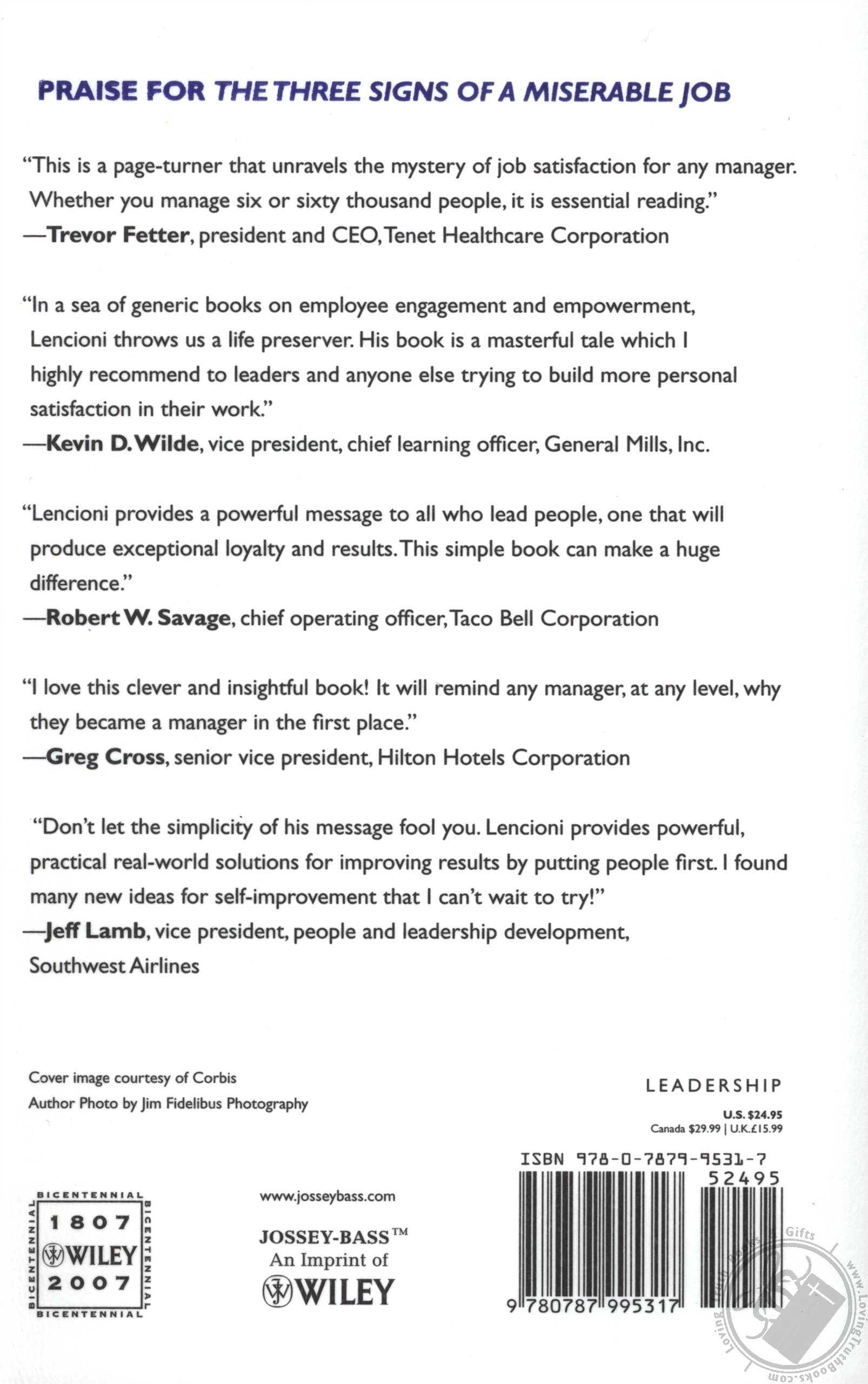 The Three Signs of a Miserable Job: A Fable for Managers (And Their ...