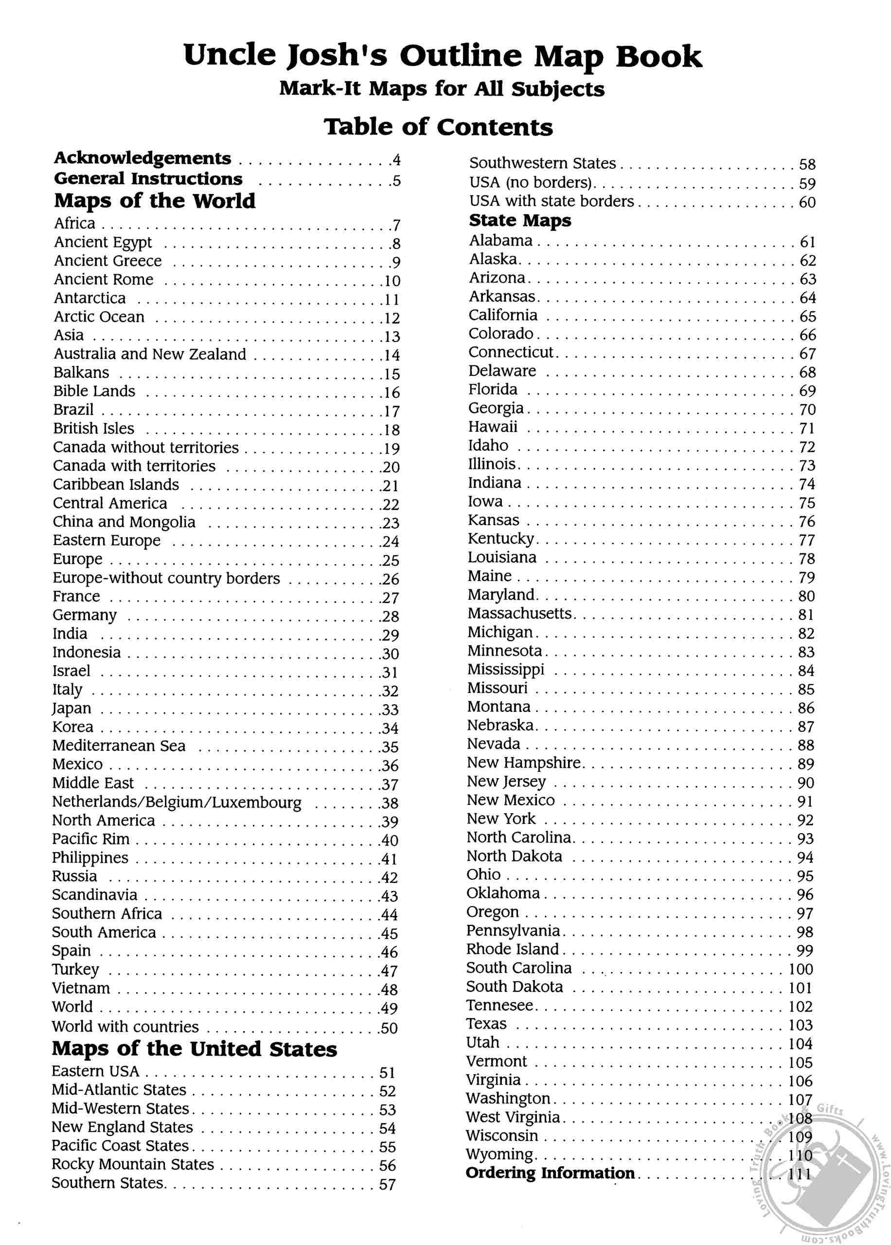 Uncle Josh's Outline Map Book by George Wiggers, Hannah Wiggers (Book ...