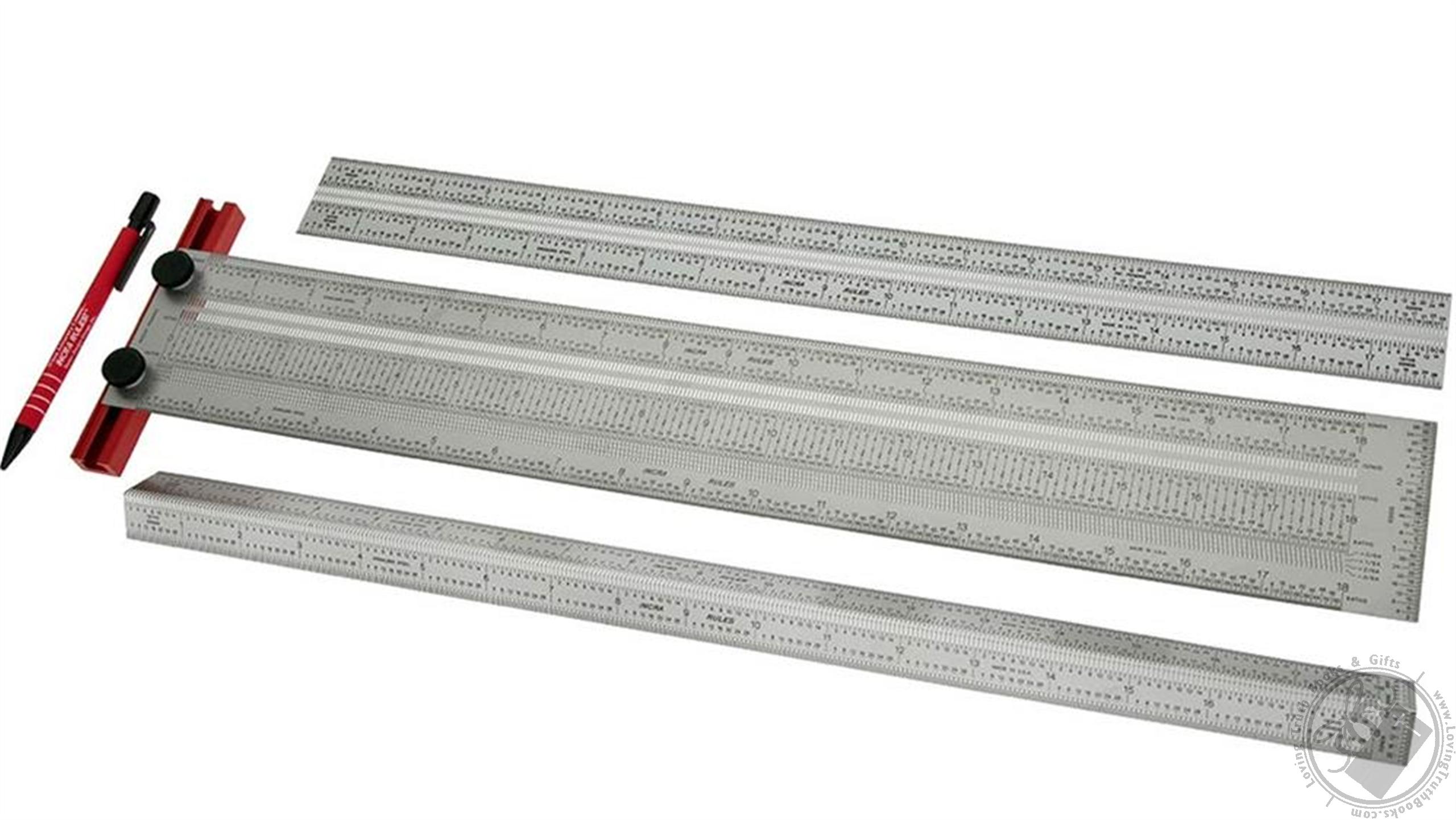 Set: Incra Rules 18 Inch Precision Marking Rule Set (Stainless Steel ...
