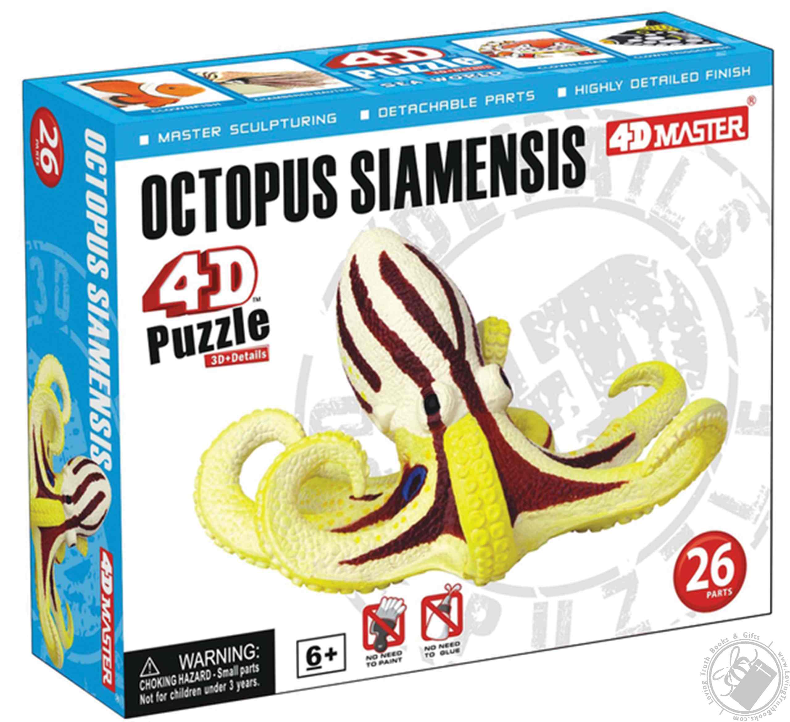 Octopus Simensis 4D Puzzle with Realistic Detail (26 Pieces for Ages 6 ...