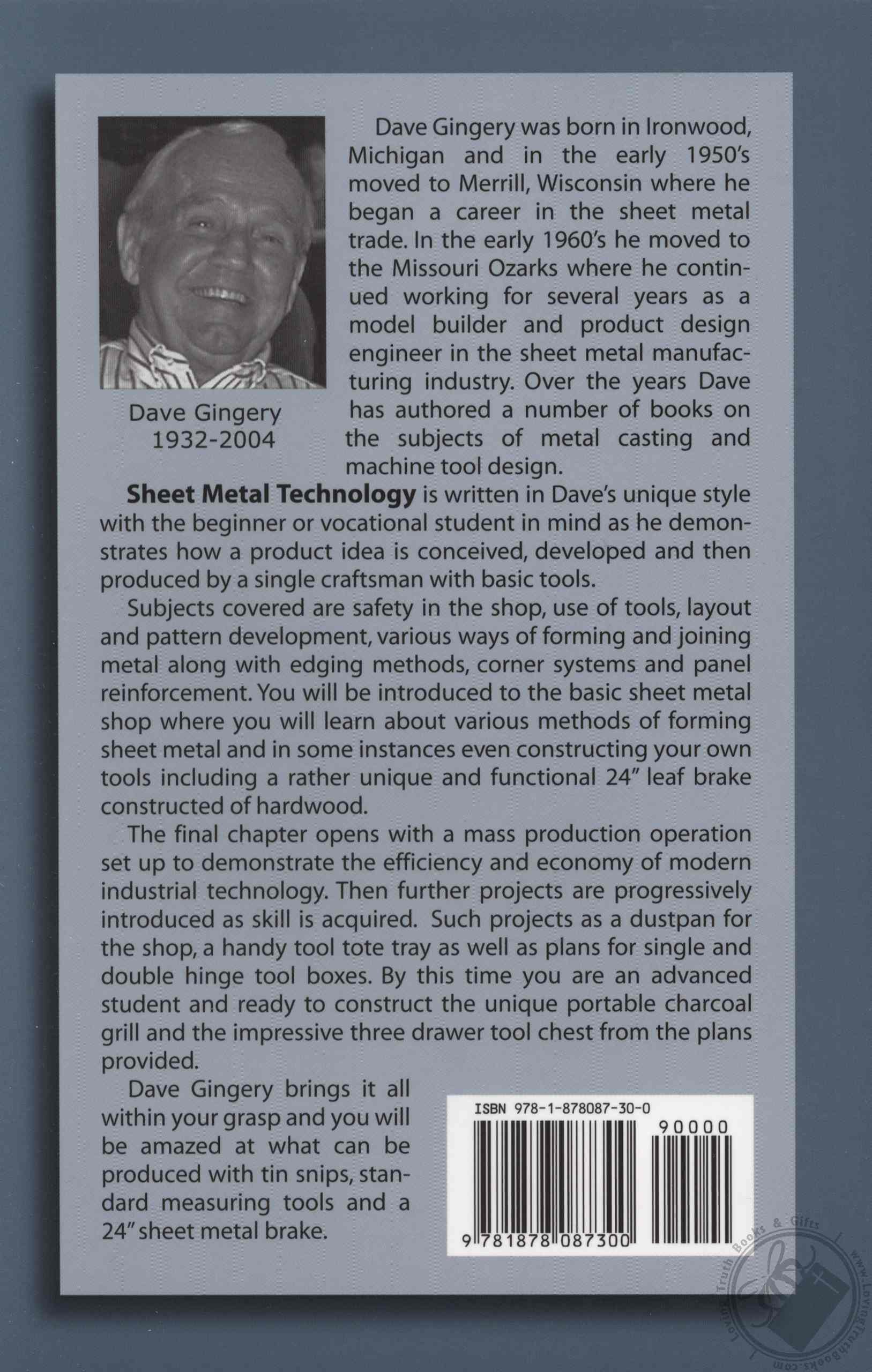 Sheet Metal Technology by David J Gingery (Book / Paperback) (Loving ...