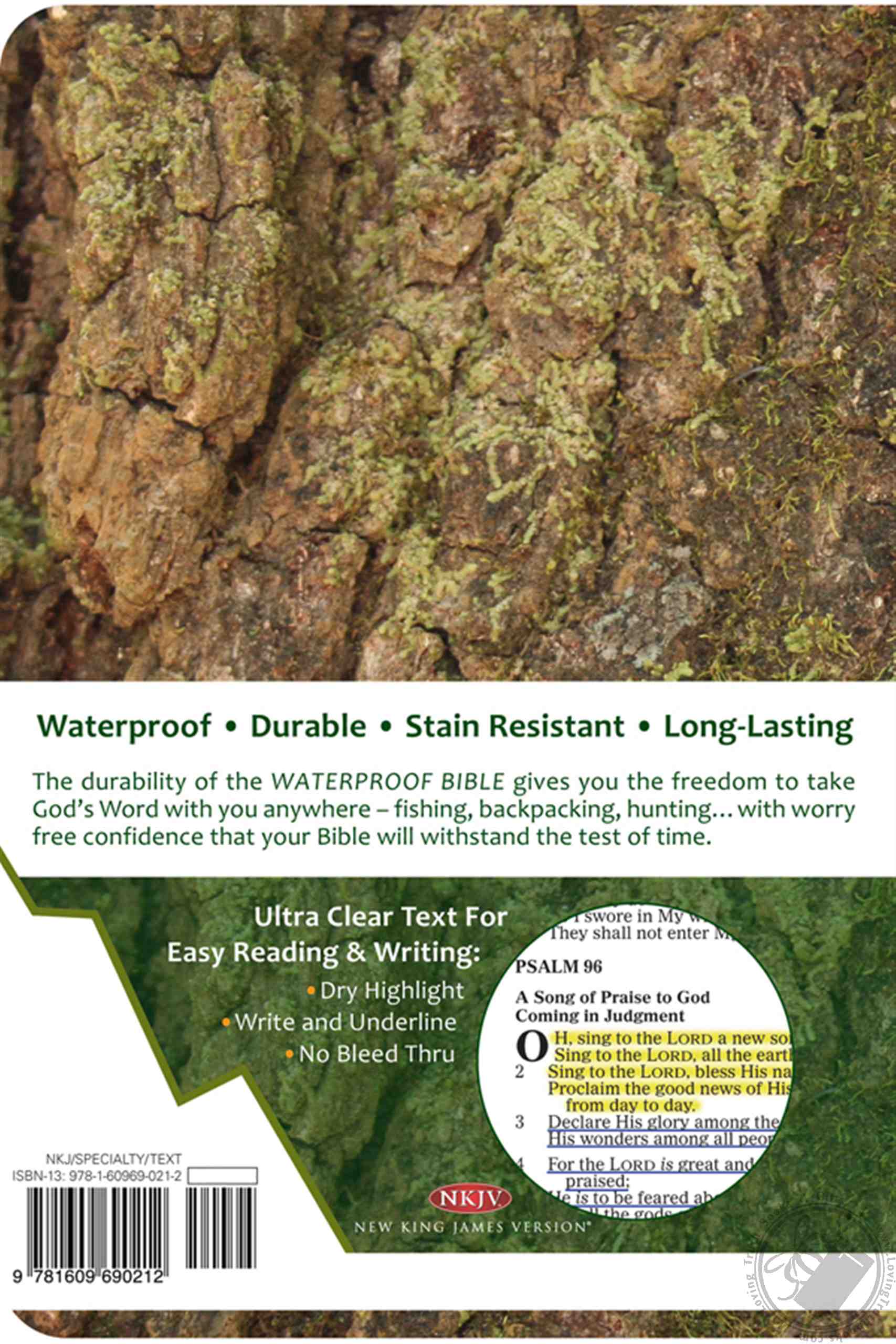 Waterproof Bible NKJV (New King James Version) (Color: Tree Bark) by ...