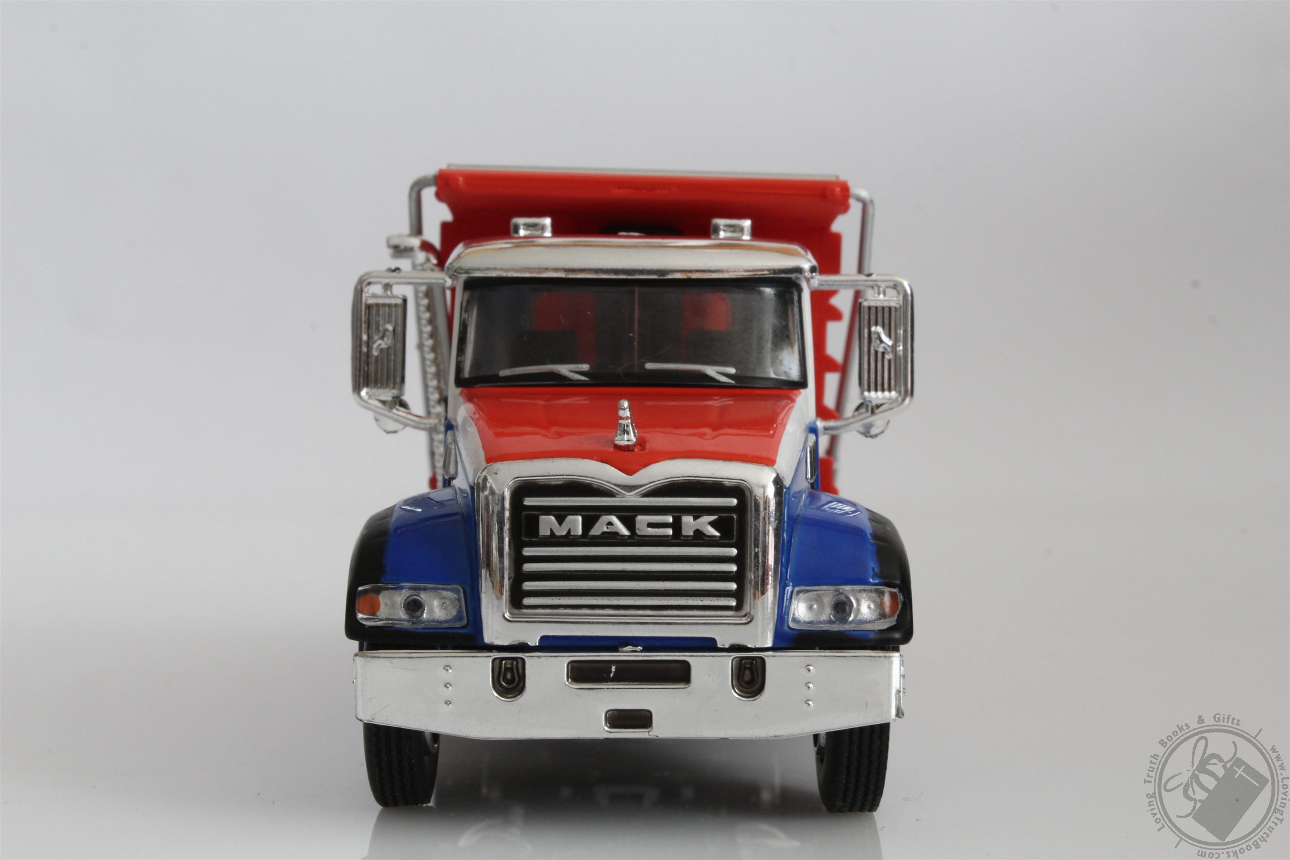 Mack Granite Dump Truck, Red, White, & Blue, 1:64 Scale Diecast Model ...
