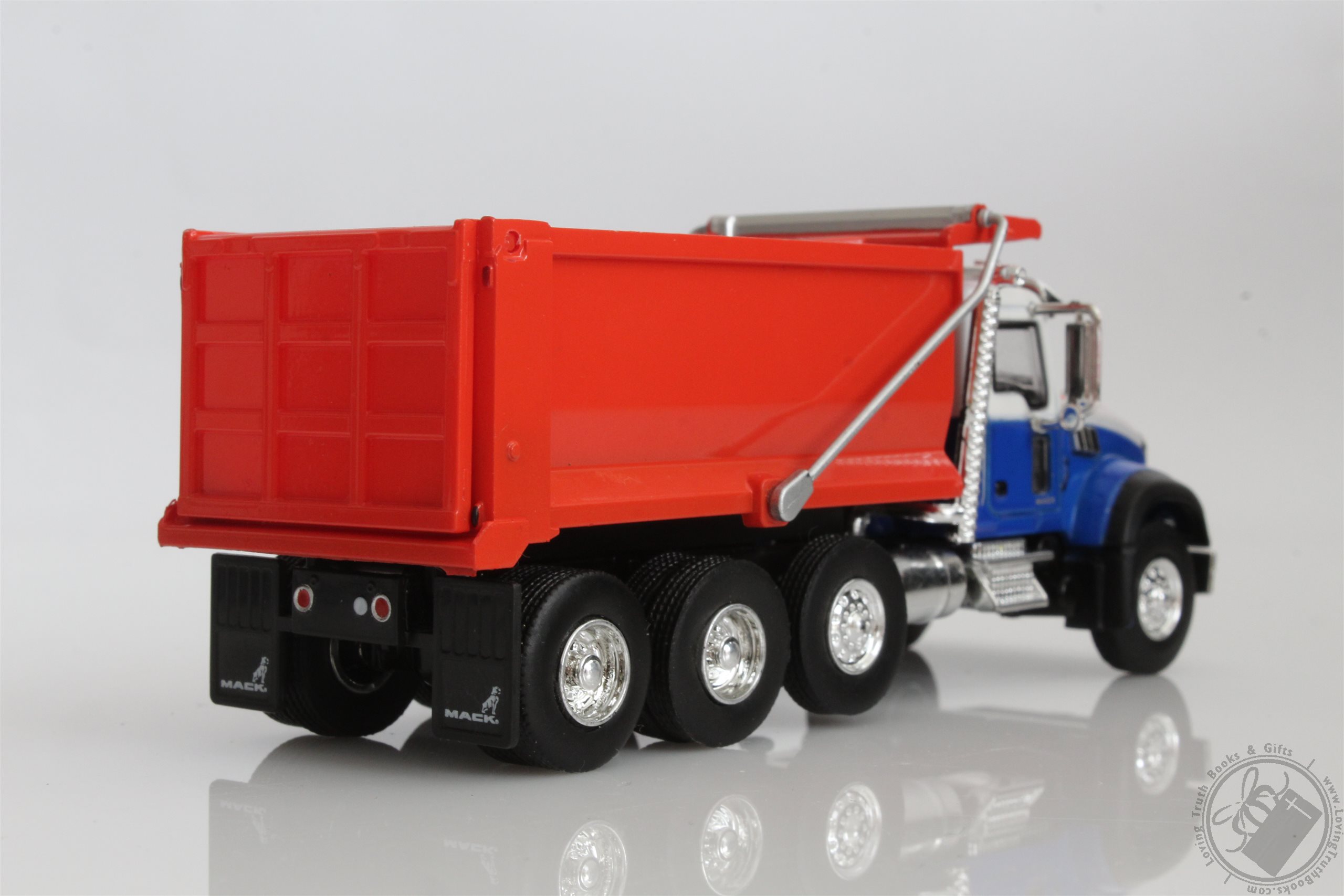 Mack Granite Dump Truck, Red, White, & Blue, 1:64 Scale Diecast Model ...