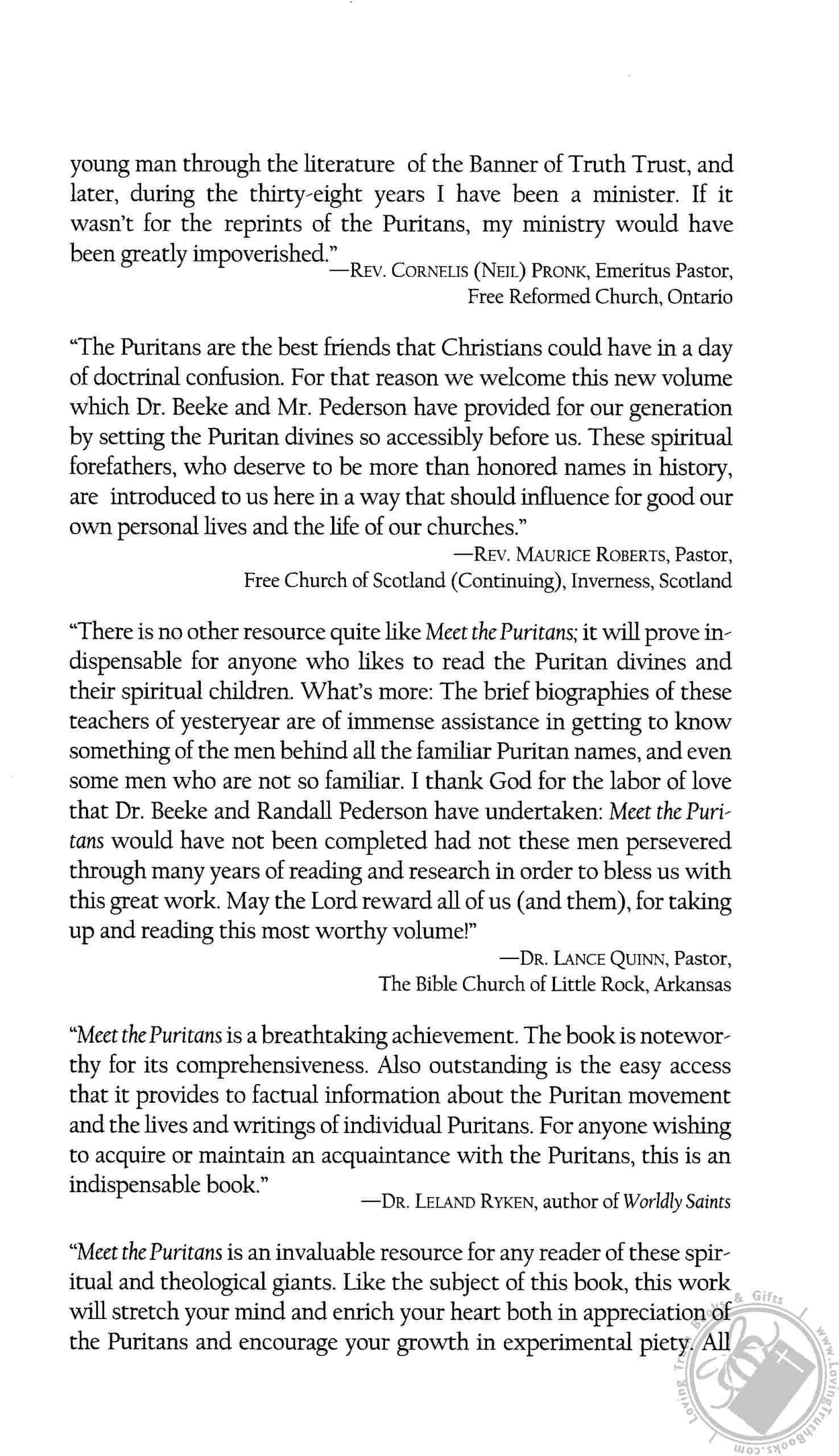 Meet the Puritans with a Guide to Modern Reprints by Joel R. Beeke ...