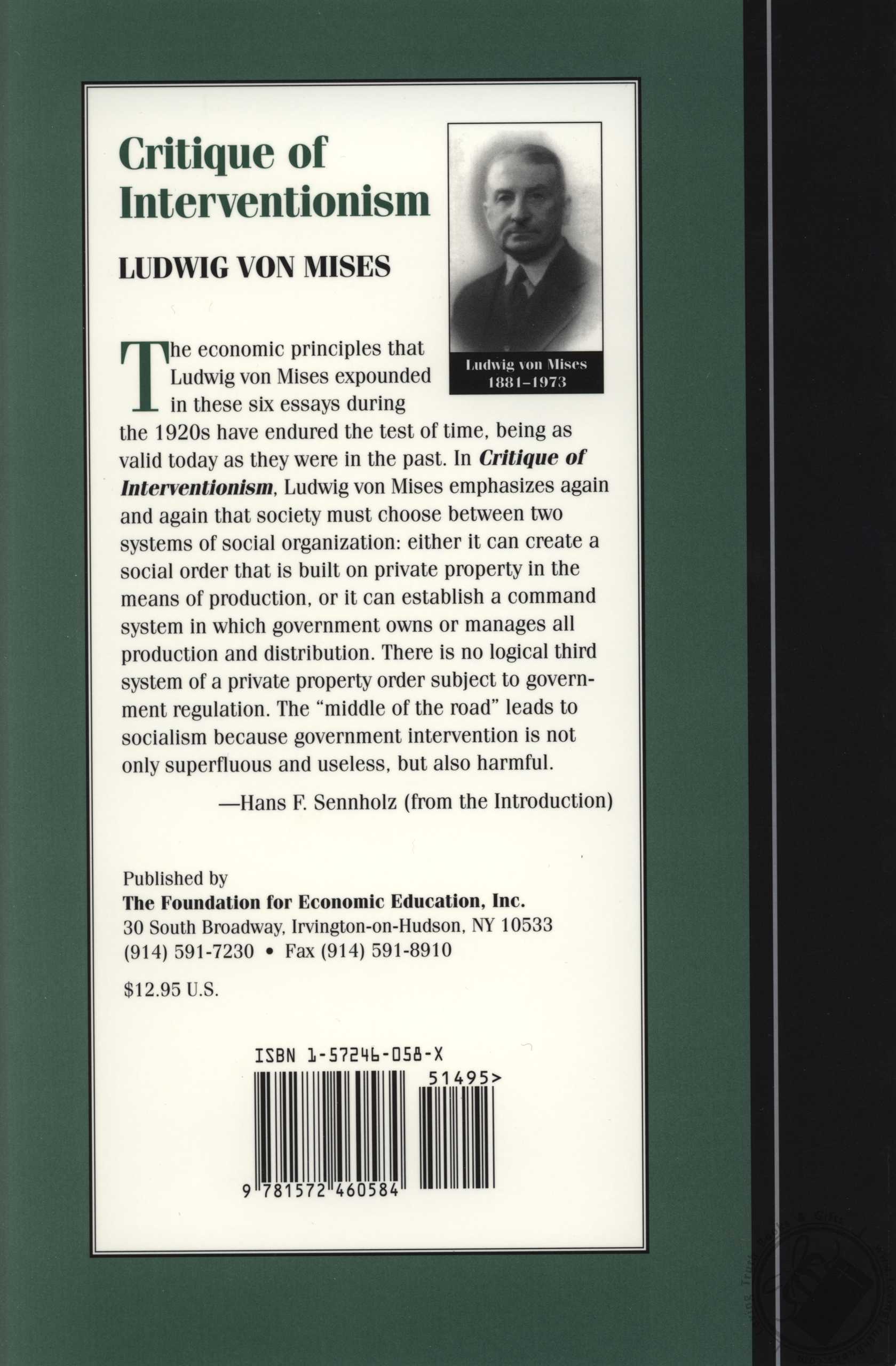 Critique of Interventionism by Ludwig von Mises (Book / Paperback ...