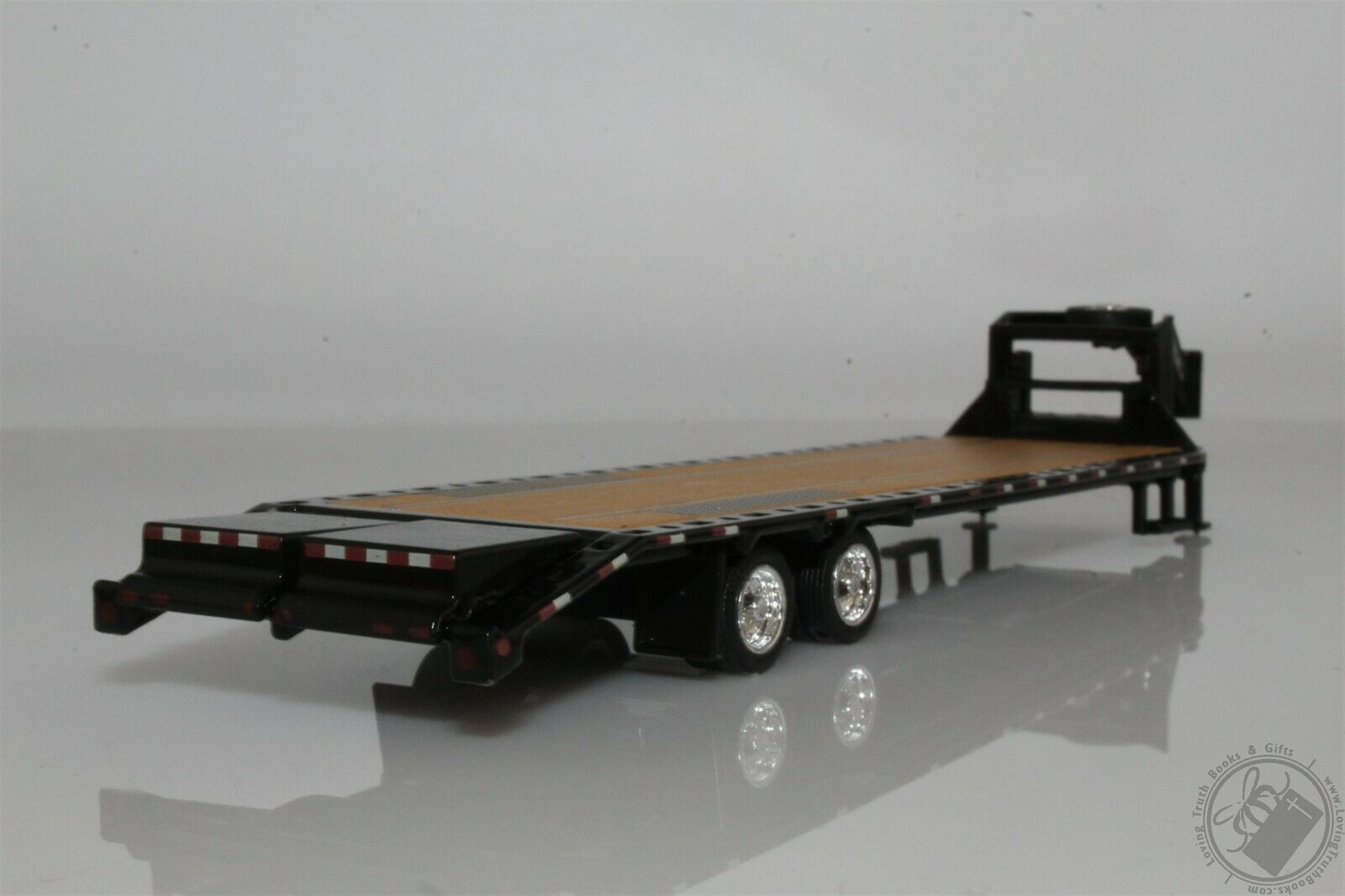Black Flatbed Gooseneck Trailer For Pickup Trucks 1:64 Scale Diecast ...
