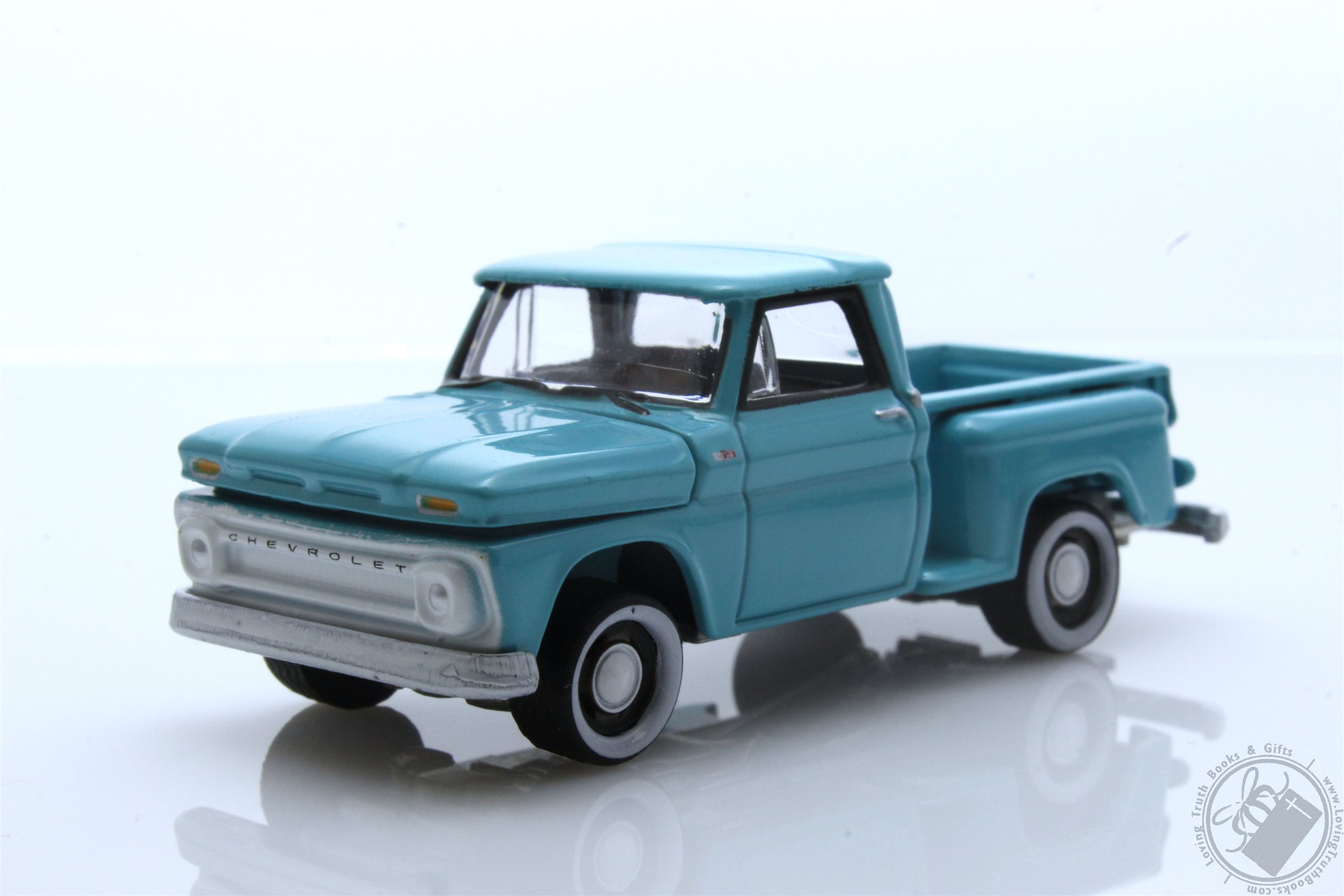1965 Chevy Stepside Pickup in Light Turquoise, Blue, and White with ...