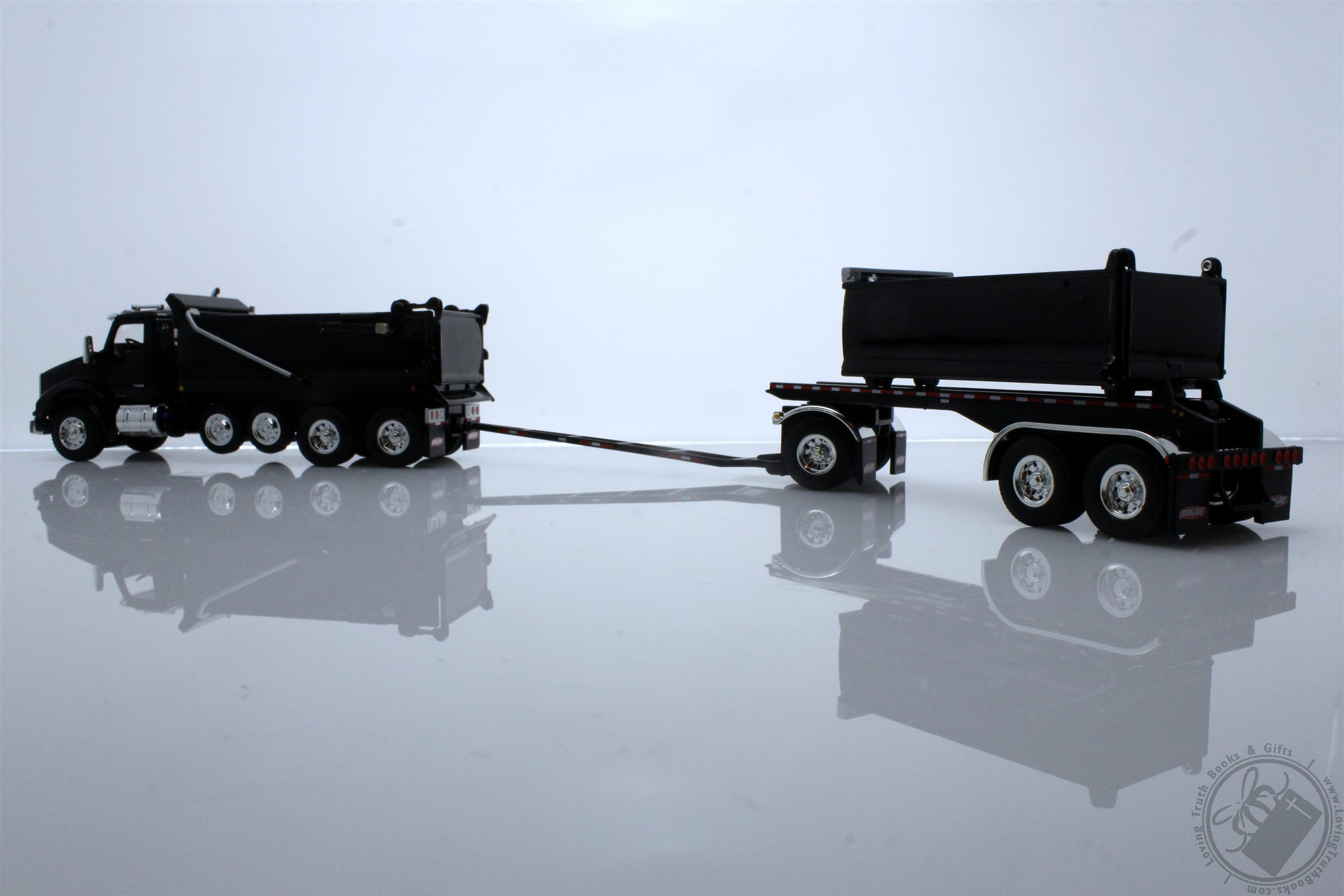 Kenworth T880 Rogue Dump Truck and Rogue Transfer Dump Trailer in Black ...