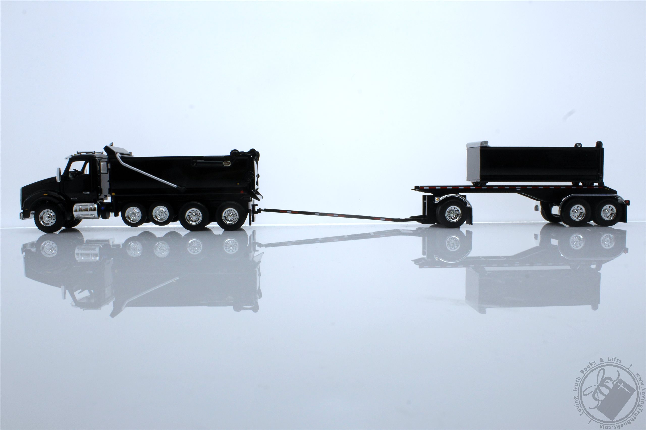 Kenworth T880 Rogue Dump Truck and Rogue Transfer Dump Trailer in Black ...