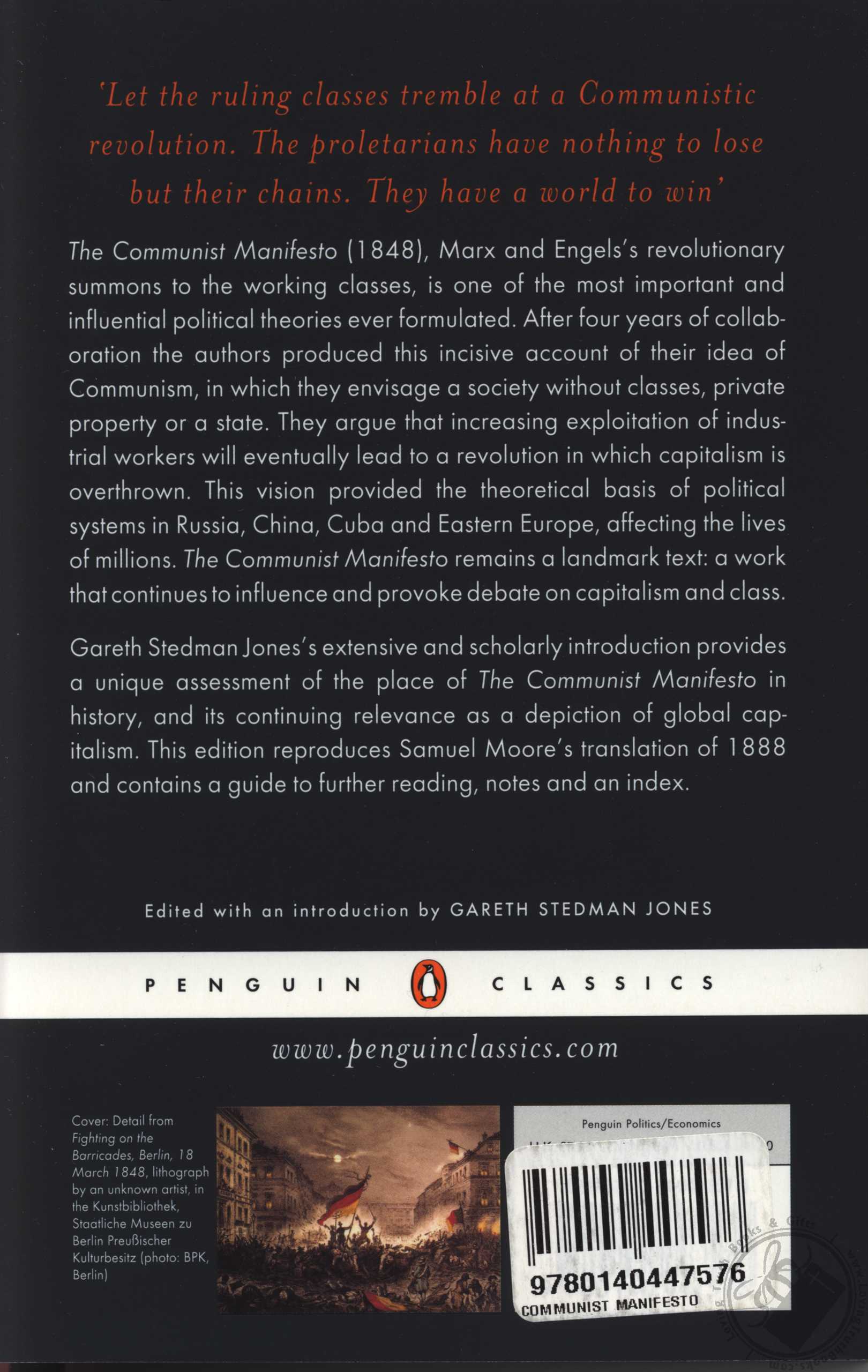 The Communist Manifesto by Karl Marx, Friedrich Engels, Gareth Stedman ...