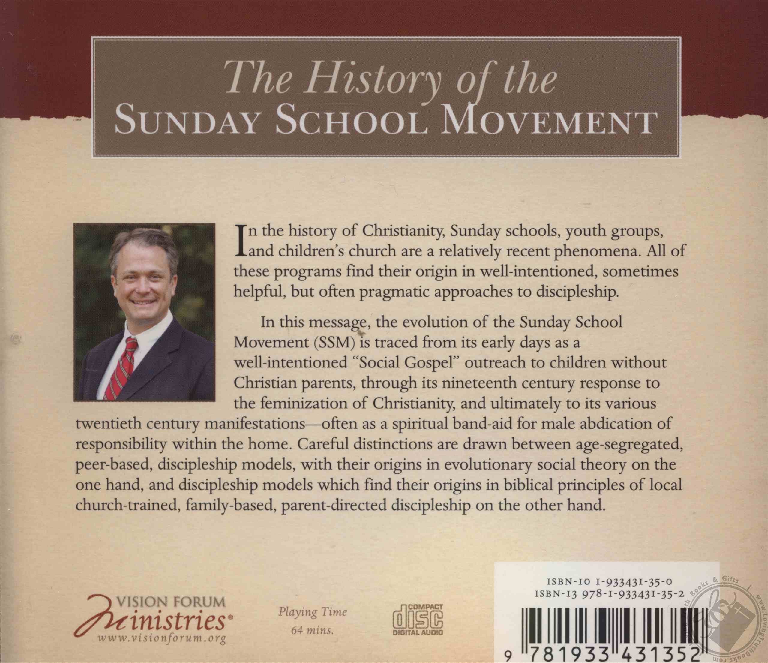 The History of the Sunday School Movement by Doug Phillips (CD / Audio ...
