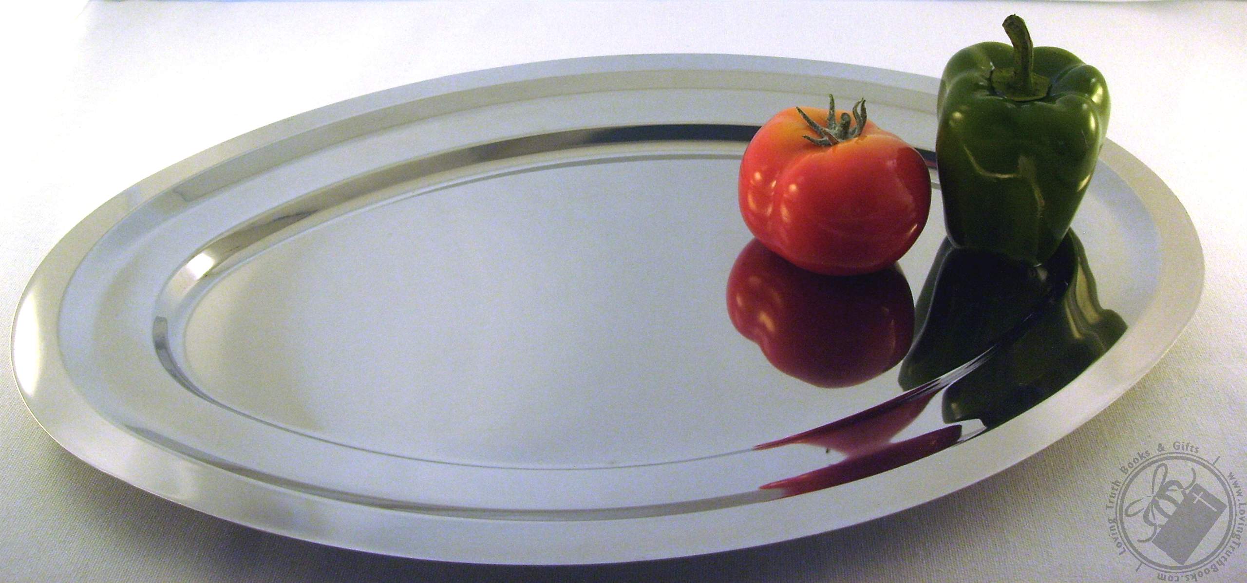 Set: Lg & XL Stainless Steel Oval Tray by Old World Cuisine (Kitchen ...