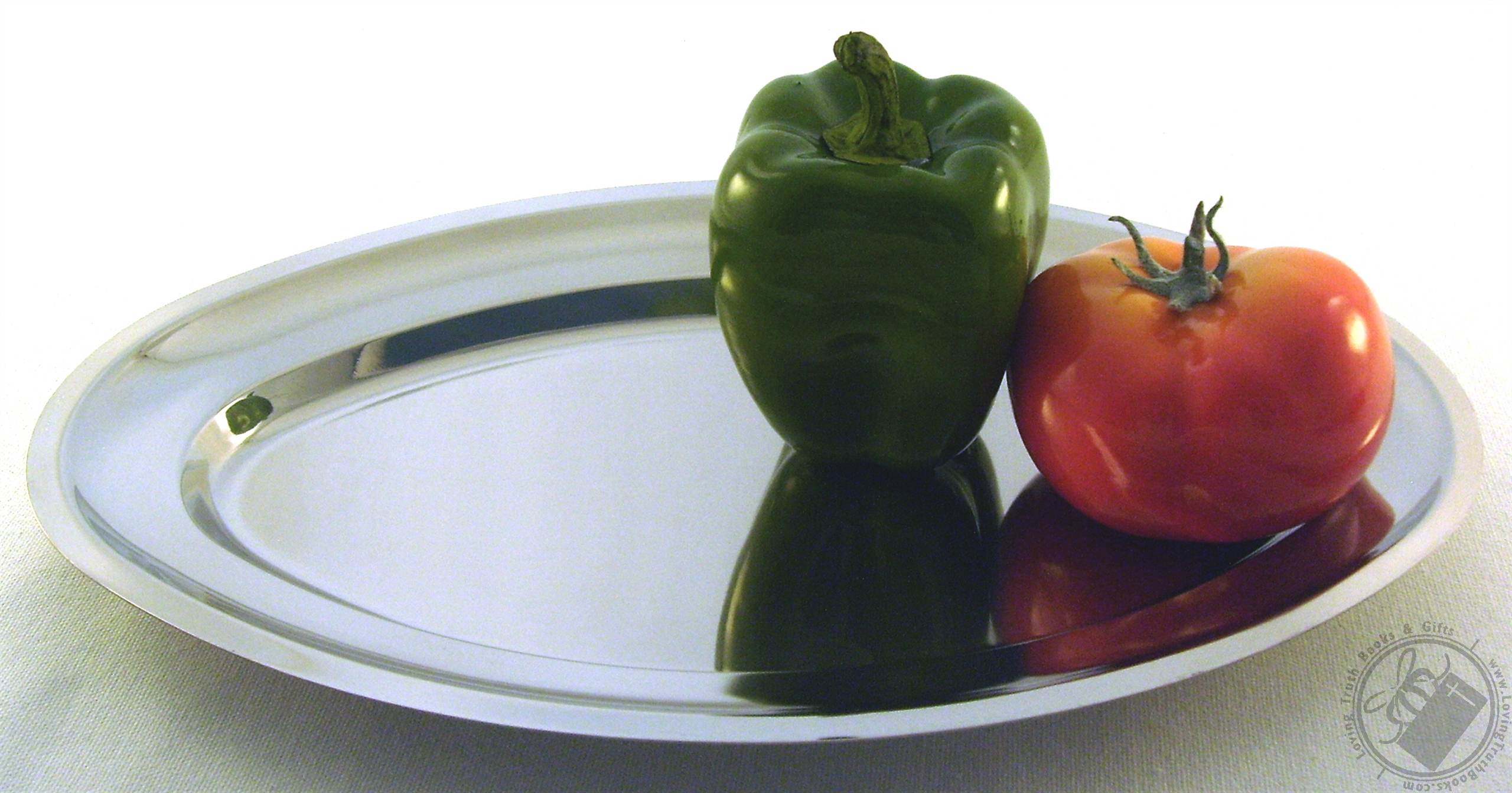 Set: Sm & Med Stainless Steel Oval Tray by Old World Cuisine (Kitchen ...