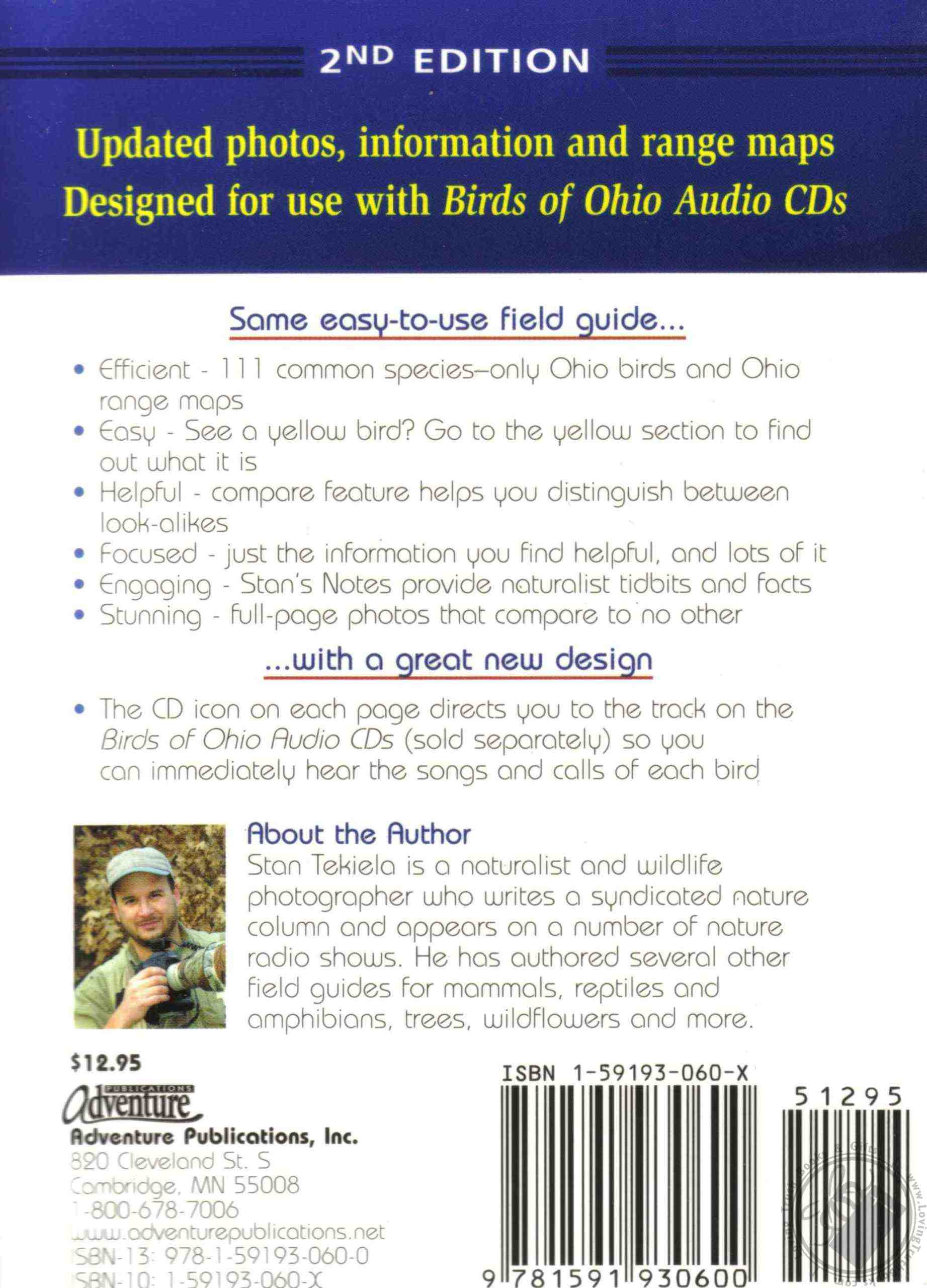 Birds of Ohio Field Guide, 2nd Edition by Stan Tekiela (Book ...